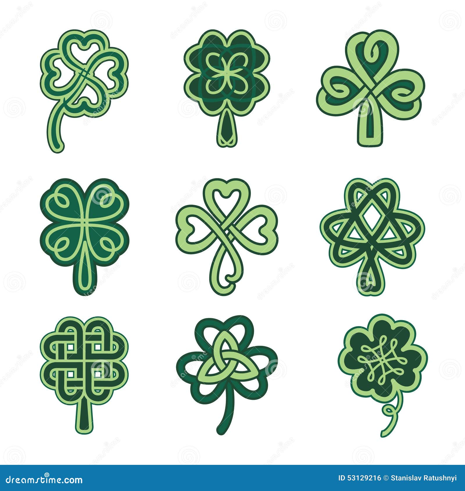 Celtic Clover Cartoon Vector | CartoonDealer.com #39807847