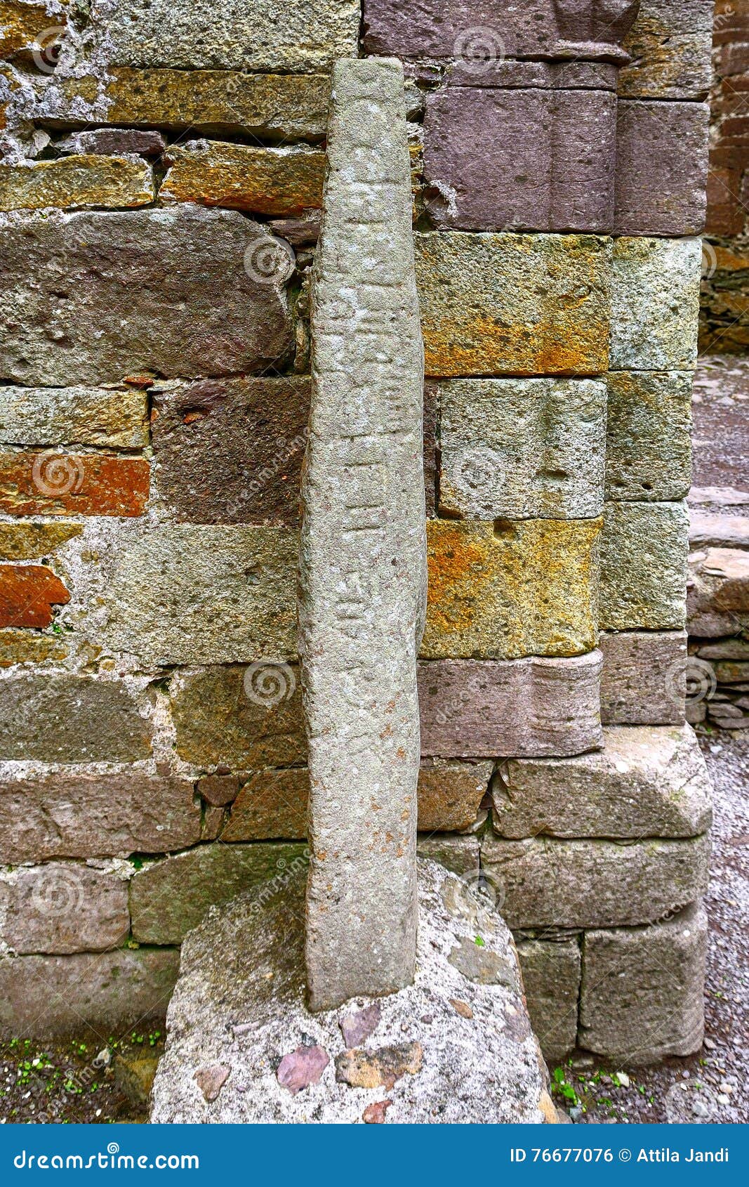 Celtic Column, Kilkalmedar, Ireland Stock Photo - Image of historical ...