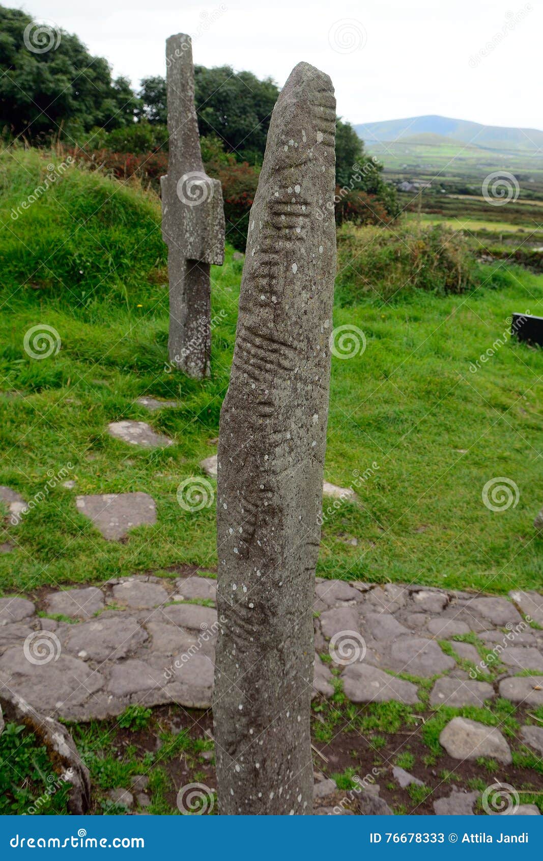 Celtic Column, Kilkalmedar, Ireland Stock Image - Image of ciaran ...