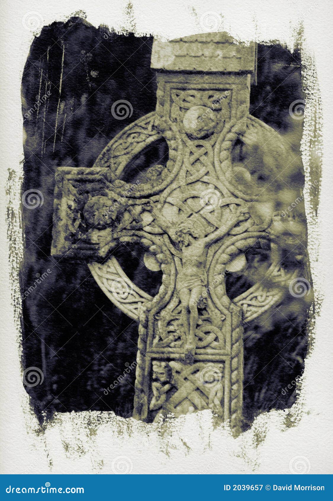 Celtic cross stock image. Image of cemetry, catholic, paper - 2039657