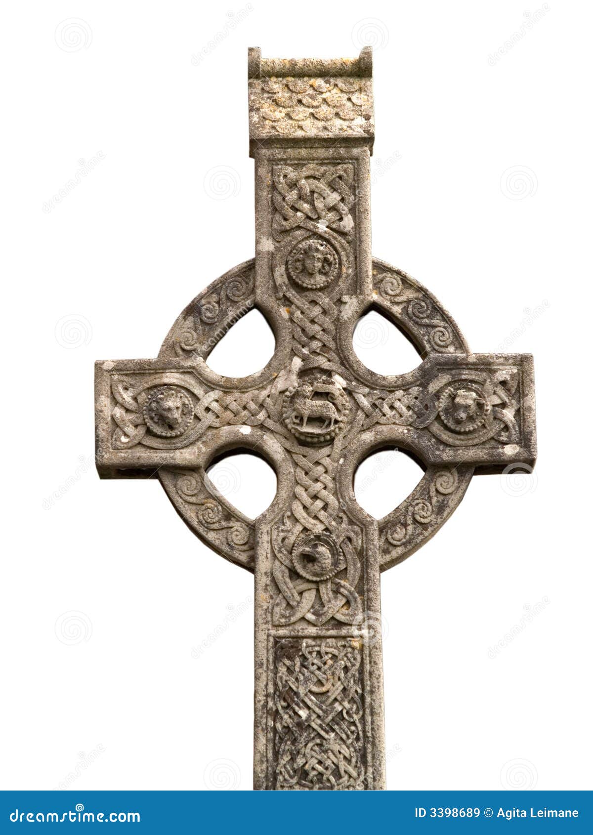 Celtic Cross Symbol With White Background. Christian Ancient Cross ...