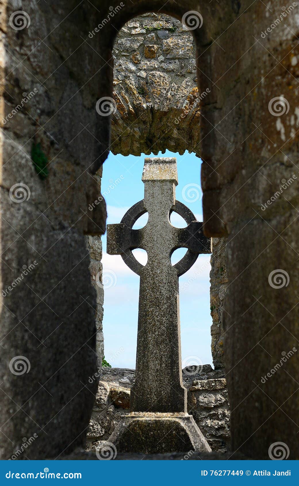 Celtic Cross, Clonmacnoise, Ireland Editorial Stock Image - Image of ...