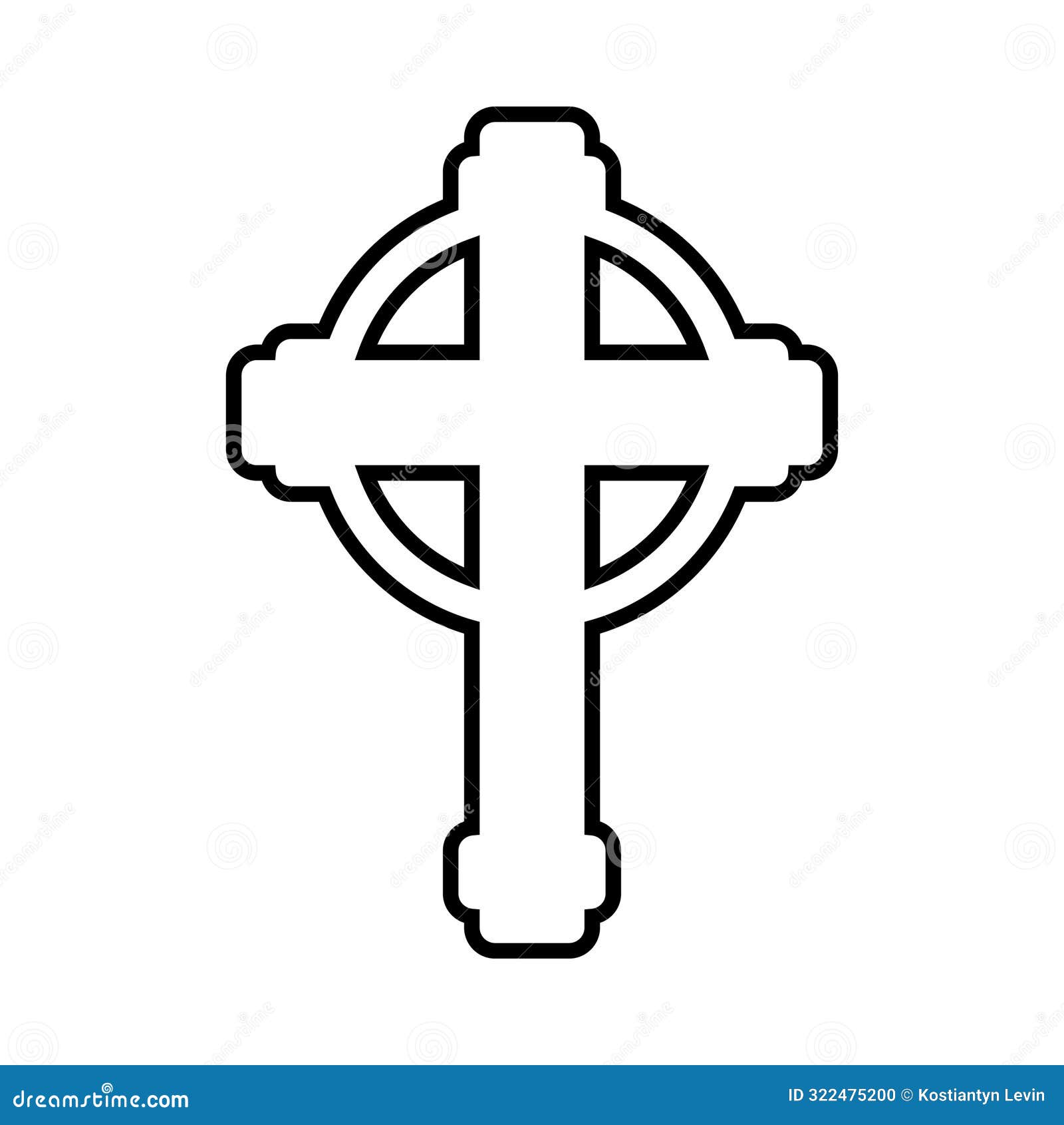 Celtic Cross Icon, Christian Cross Symbol Stock Vector - Illustration ...