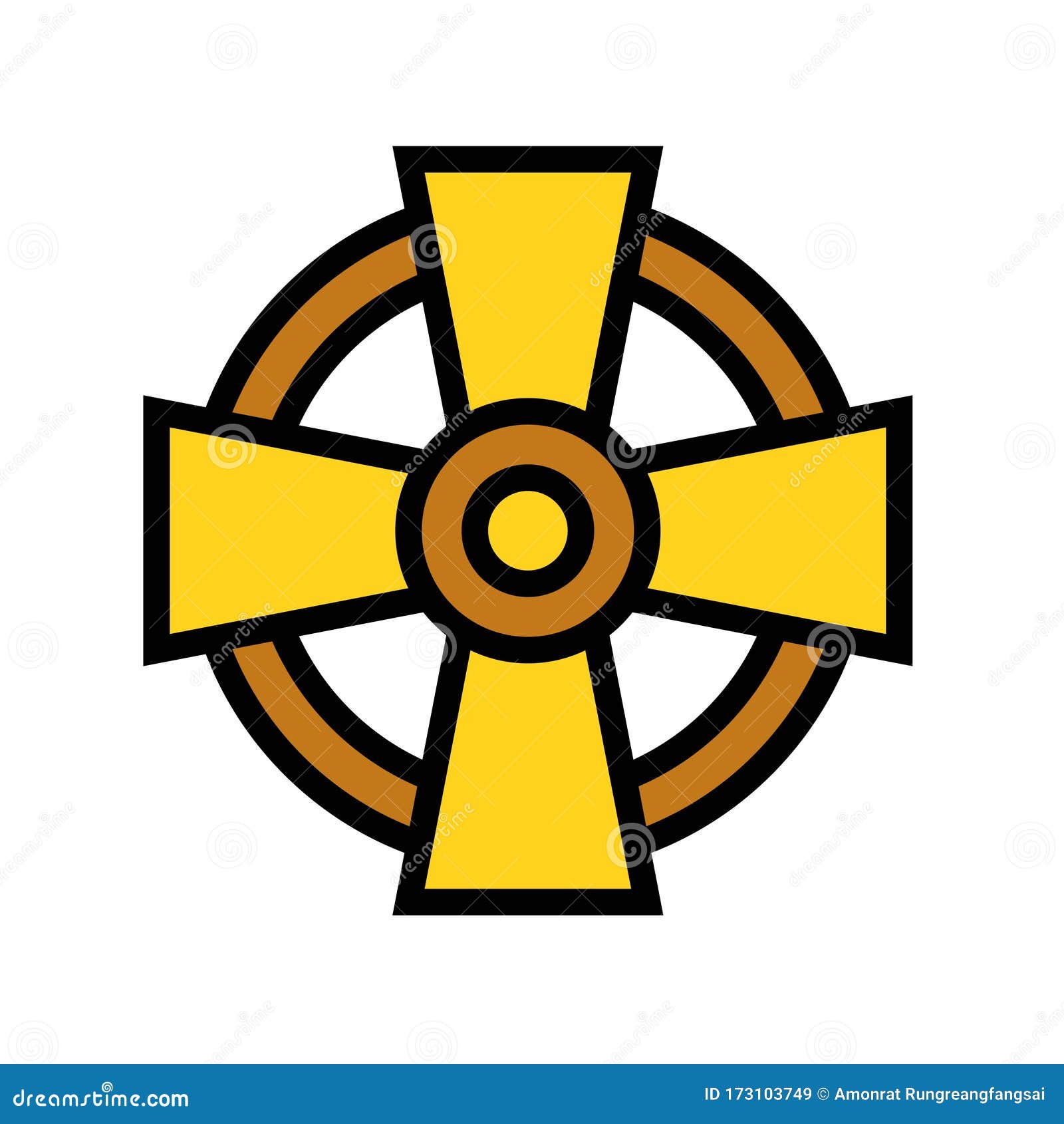 Celtic Cross Icon, Saint Patrick S Day Related Vector Stock Vector ...