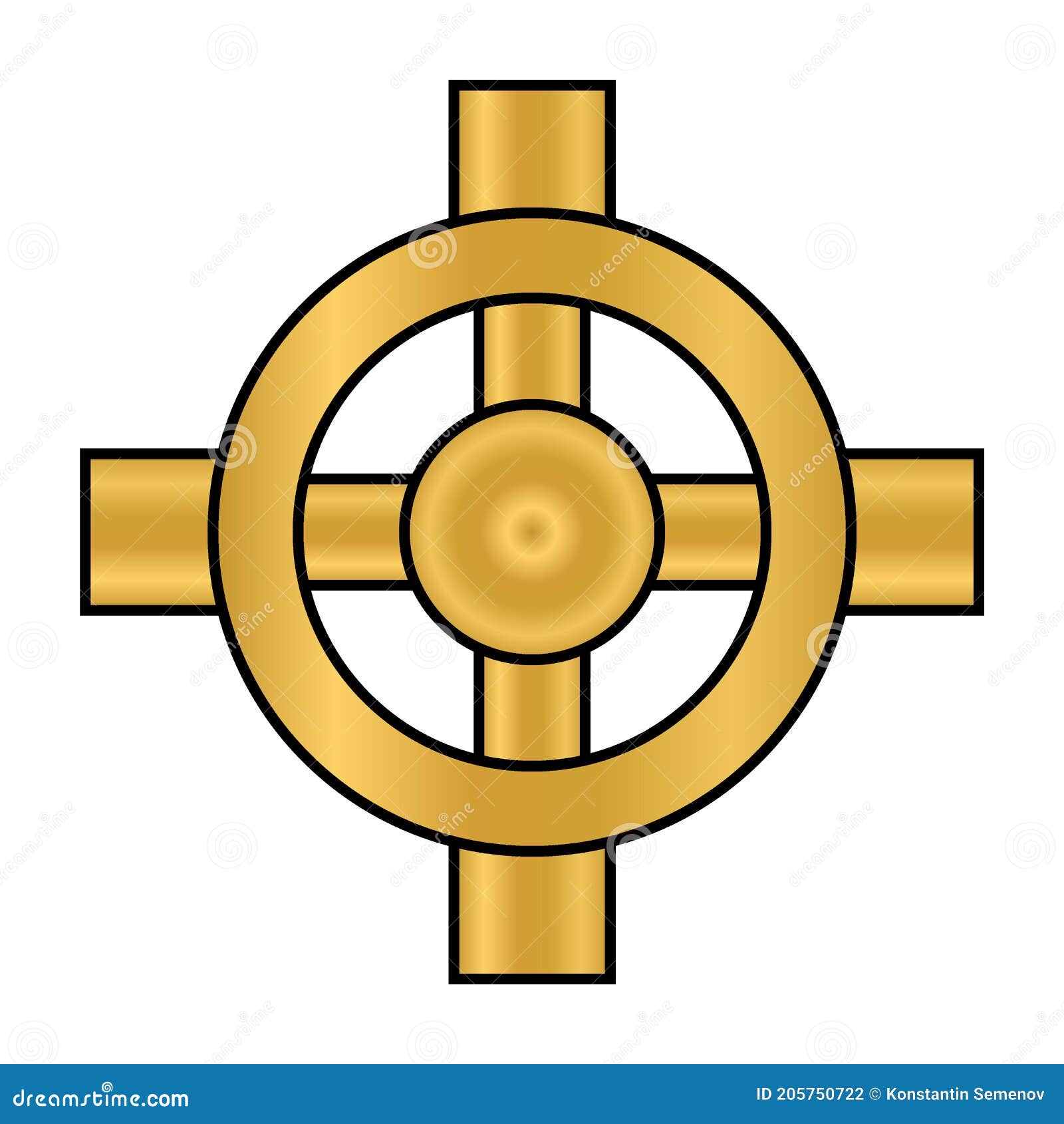 Celtic cross icon on white stock illustration. Illustration of icon ...