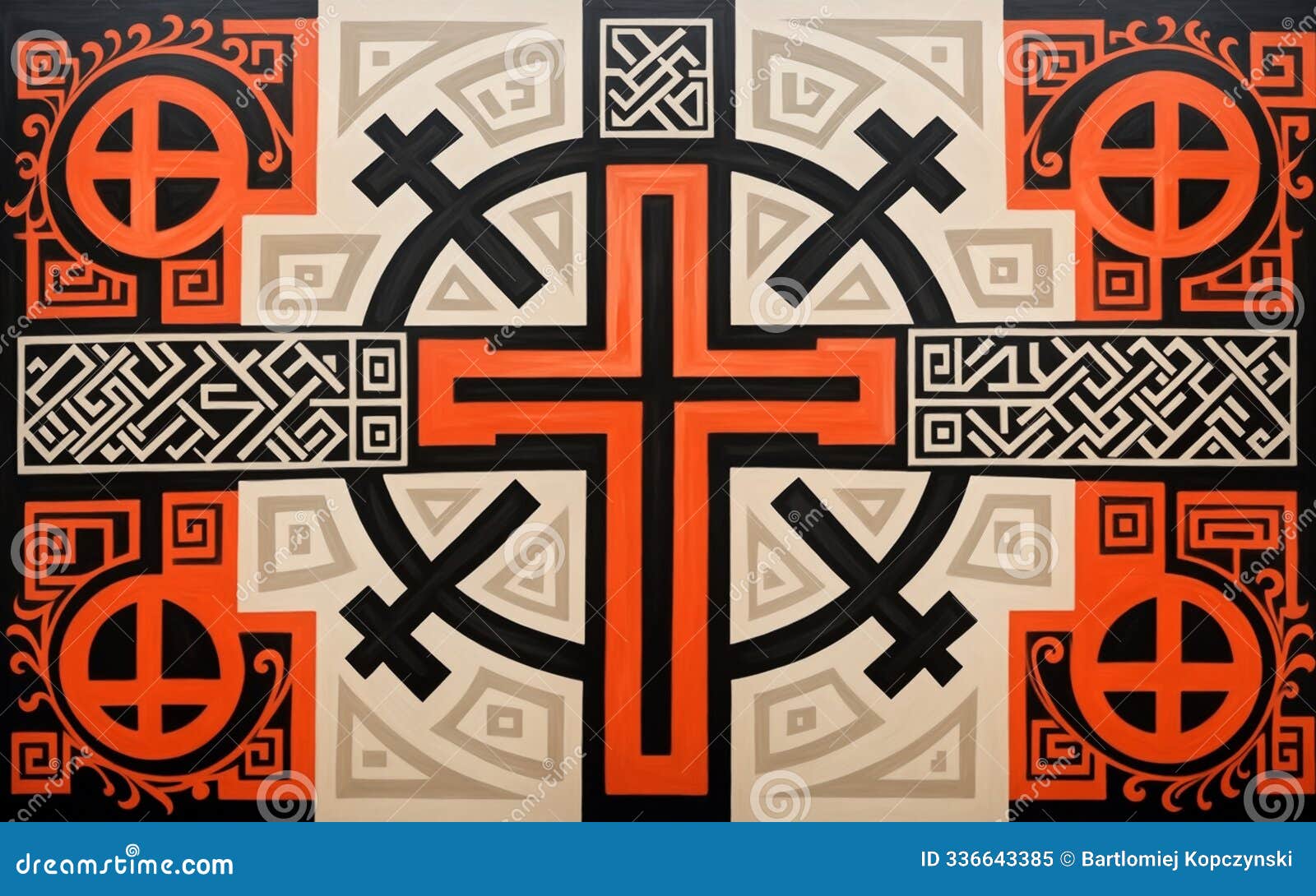 Celtic Cross Illustration, Circle Intersected By Two Perpendicular Axes ...