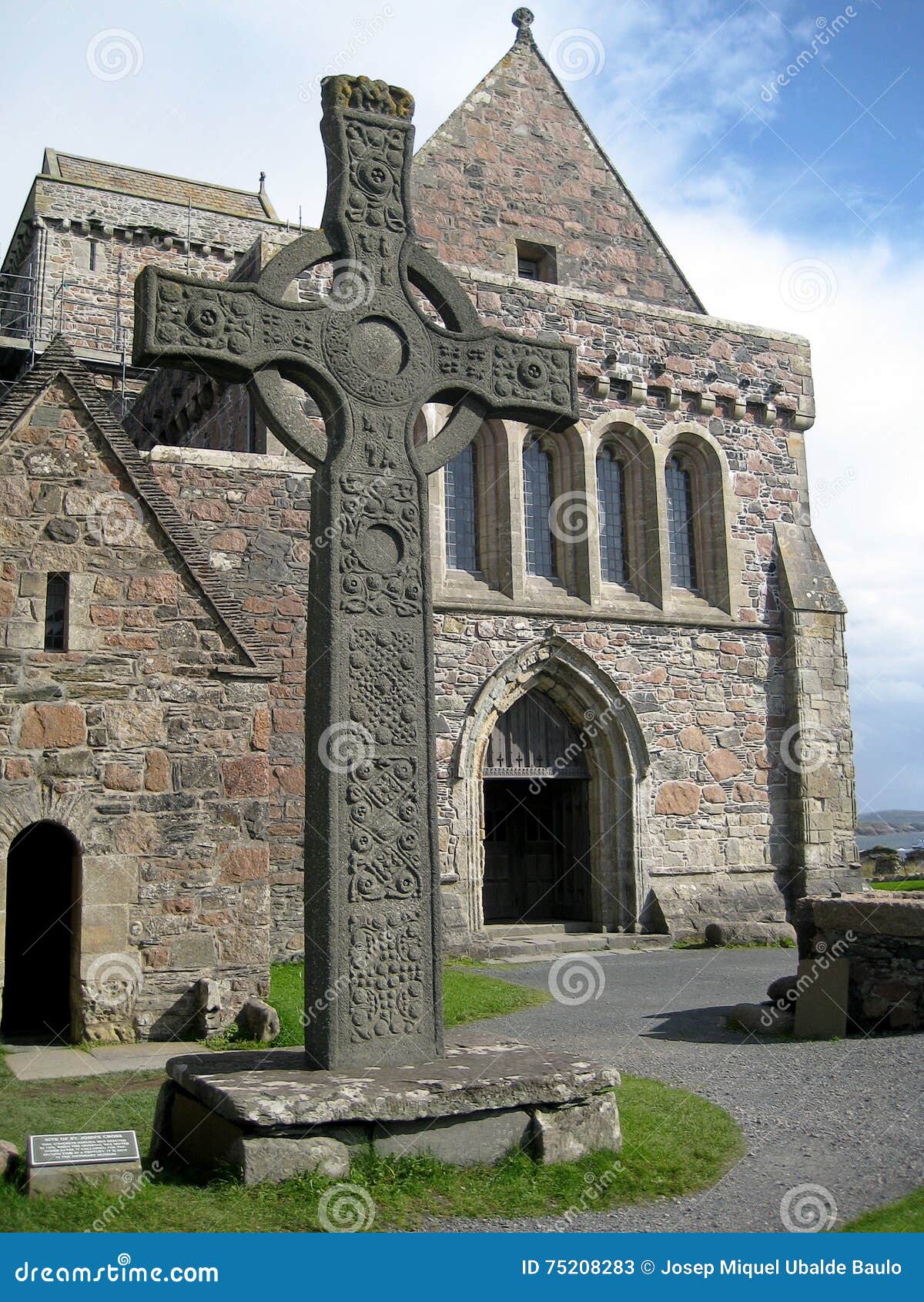 Celtic Cross on Iona Isle (Scotland, UK) Stock Image - Image of culture ...