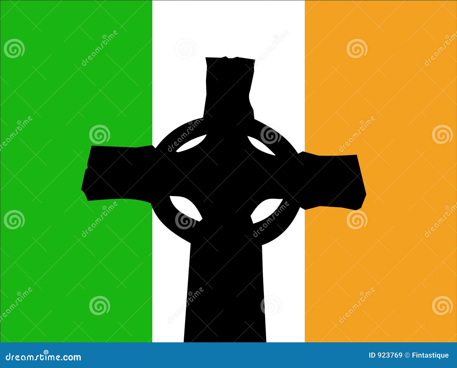 Celtic Cross And Irish Flag Royalty Free Stock Images - Image: 923769