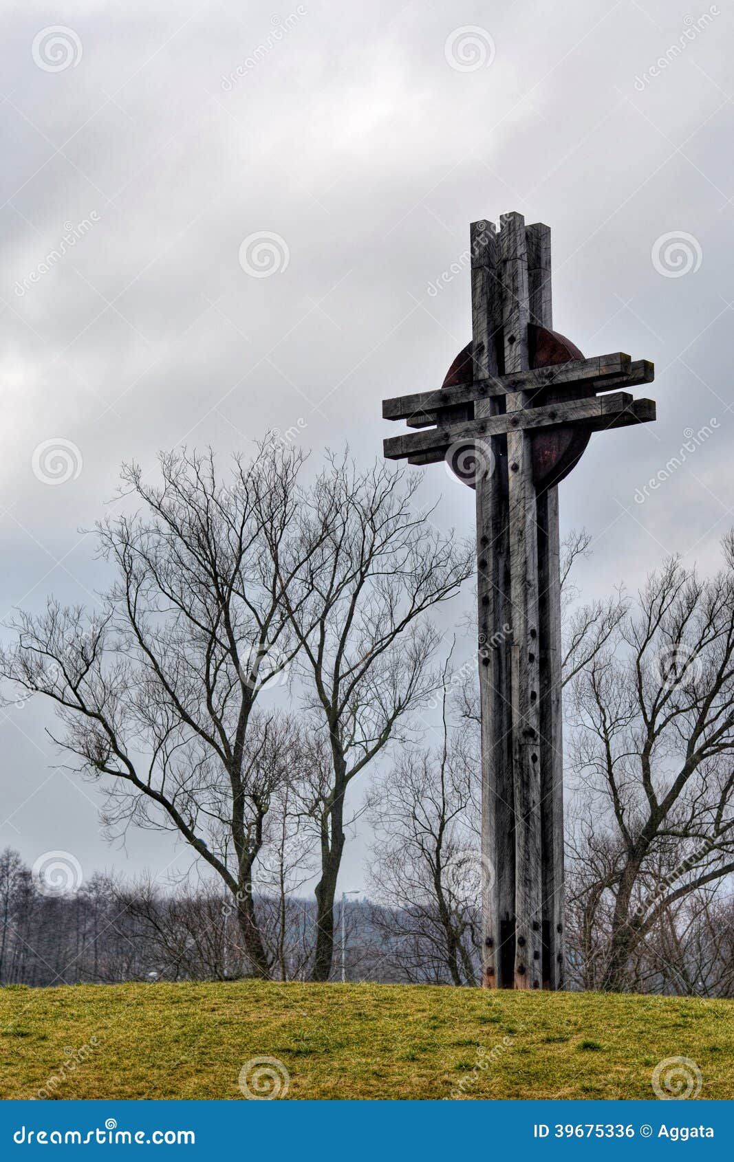 A Celtic Cross in a Landscape Stock Photo - Image of wood, celtic: 39675336