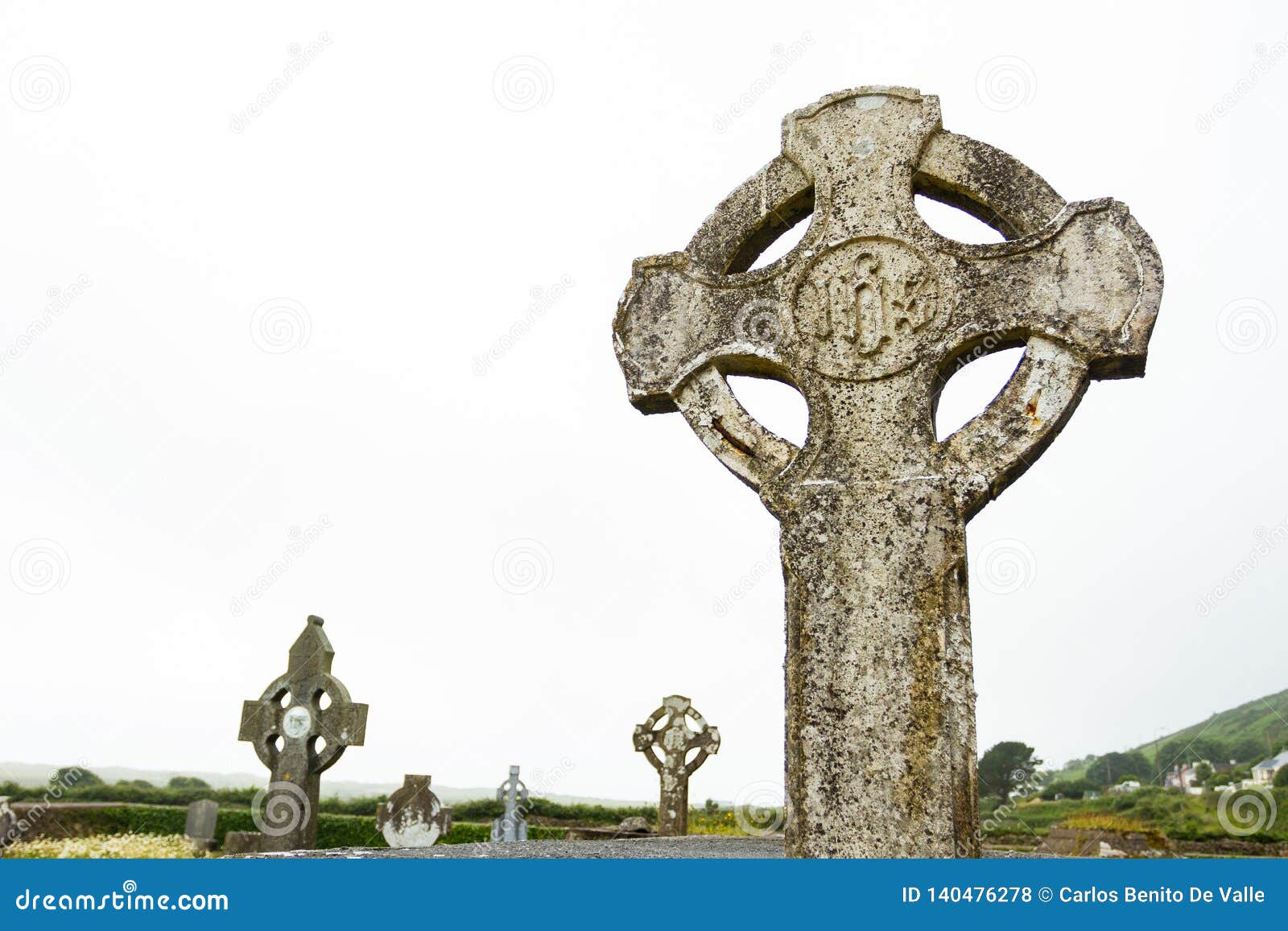 Celtic Crosses in Dingle Cemetery Stock Photo - Image of dolphin ...