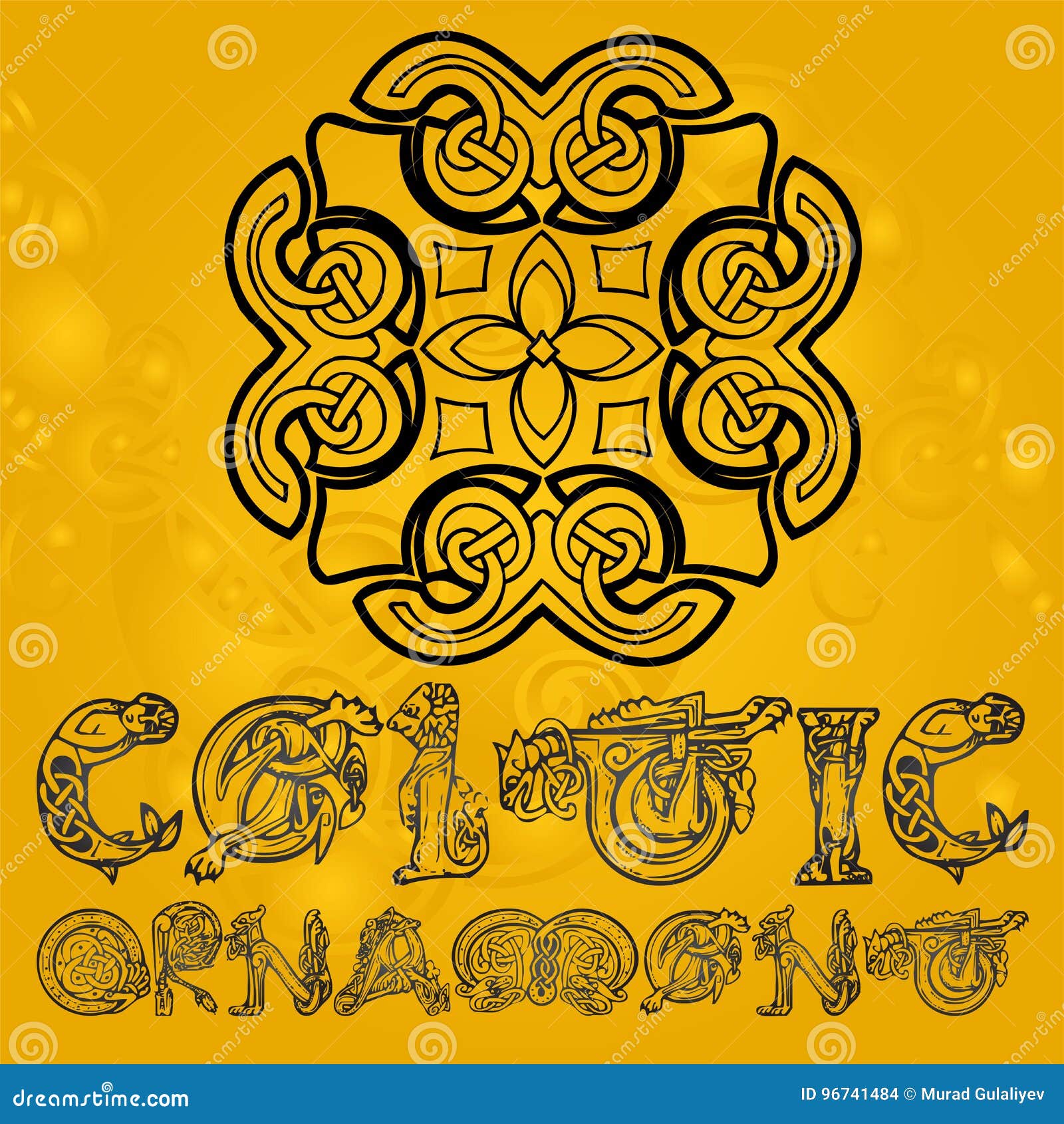 Celtic decorative ornament stock illustration. Illustration of shape ...