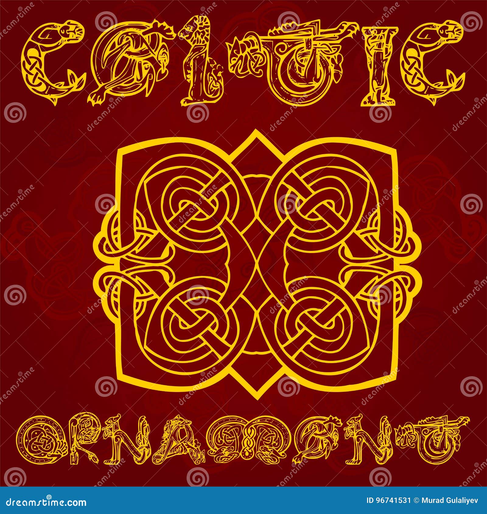 Celtic decorative ornament stock illustration. Illustration of knot ...