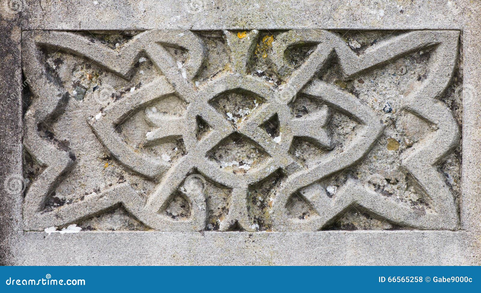 Celtic Design Detail on Gravestone Stock Photo - Image of vintagen ...