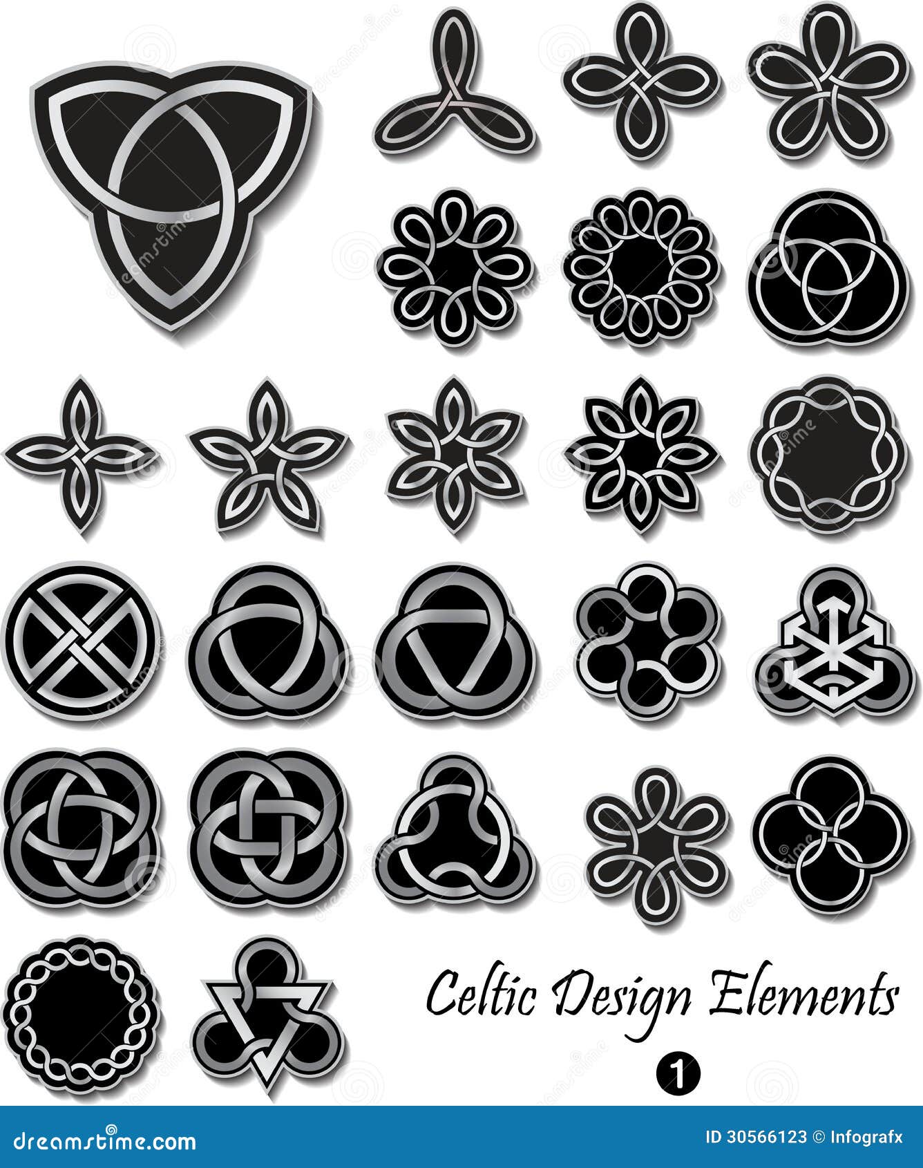 Celtic Design Elements stock illustration. Illustration of symbol ...