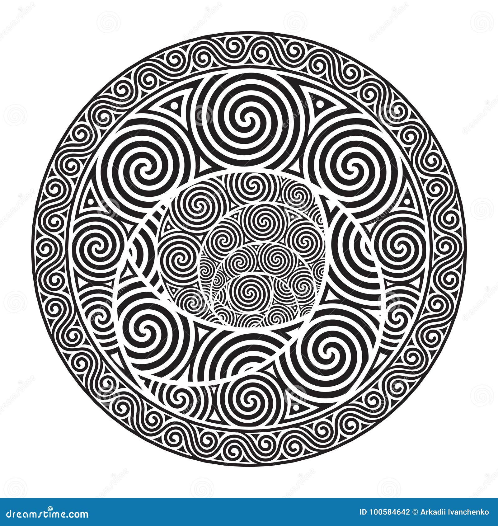 Celtic Design - Spiral Celtic Sun Stock Vector - Illustration of ...