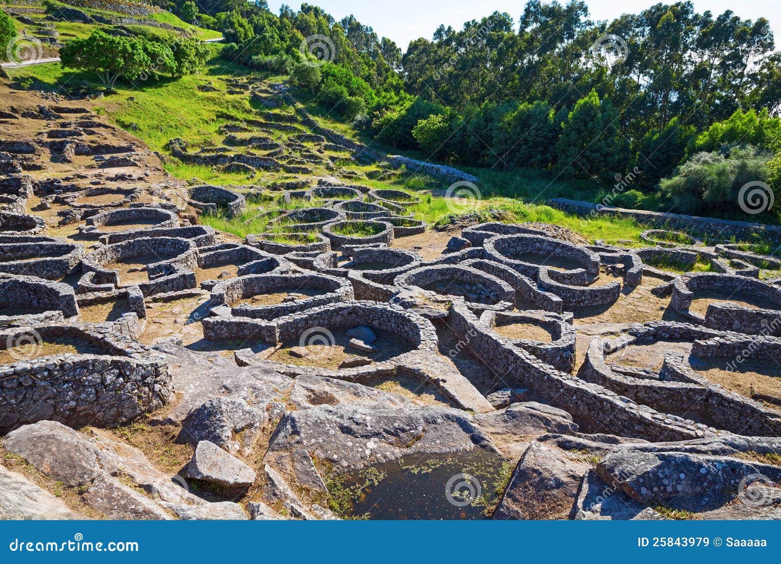 Celtic fort stock image. Image of antique, galician, circles - 25843979