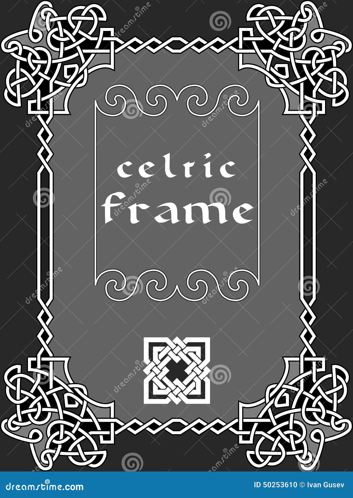 Celtic frame stock vector. Illustration of frame, element - 50253610