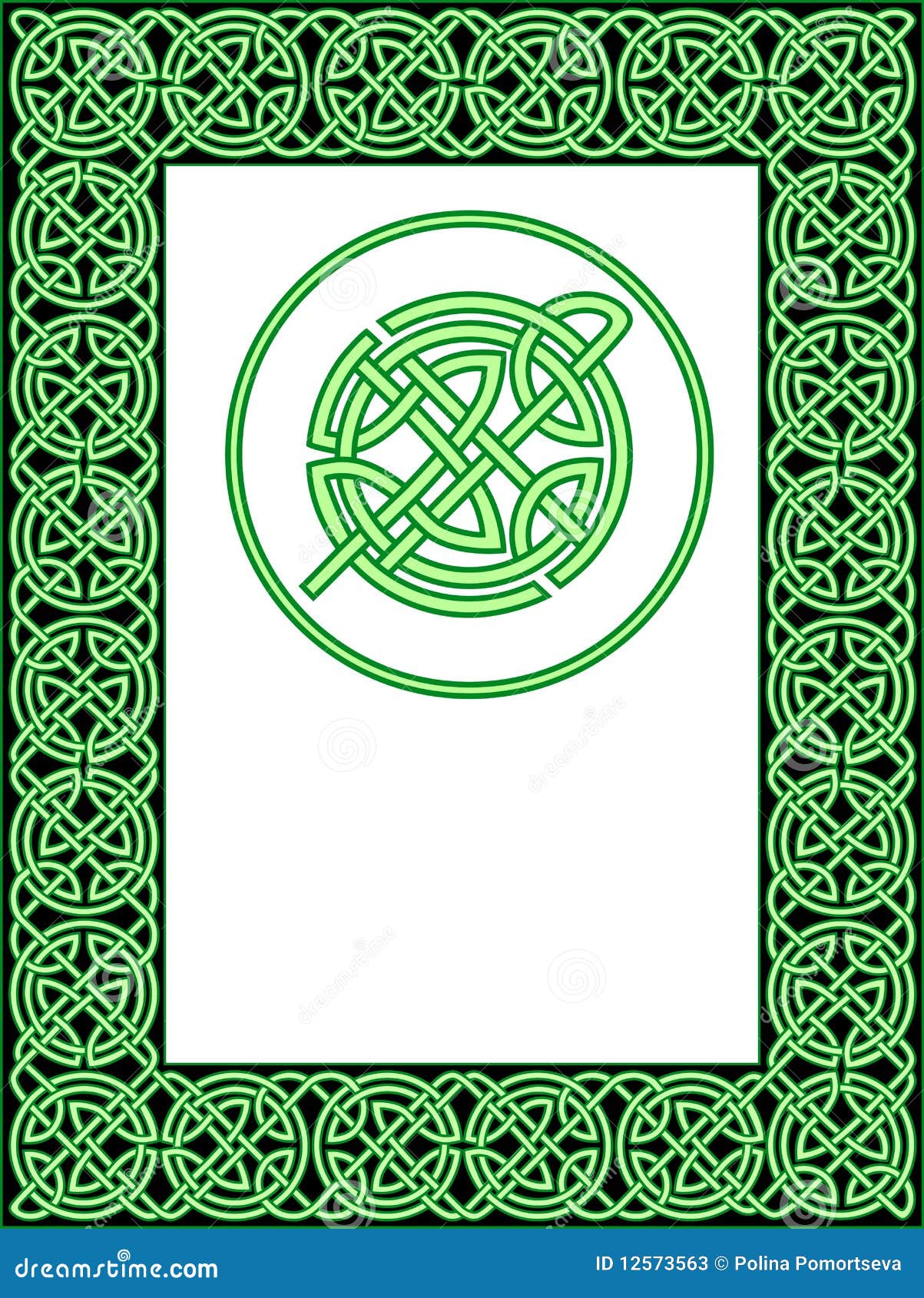 Celtic frame pattern stock vector. Illustration of round - 12573563