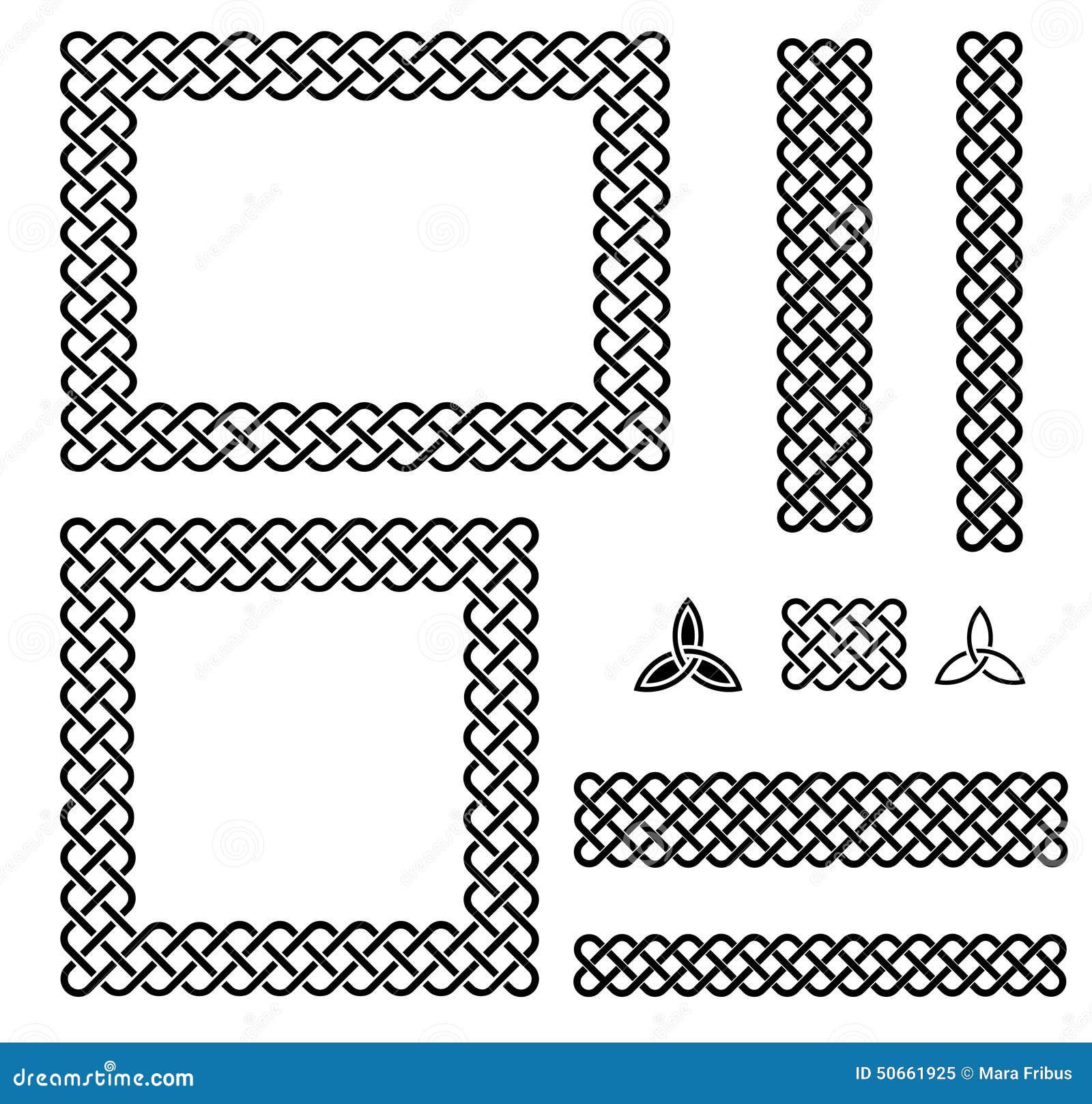 Celtic frames and elements stock vector. Illustration of line - 50661925