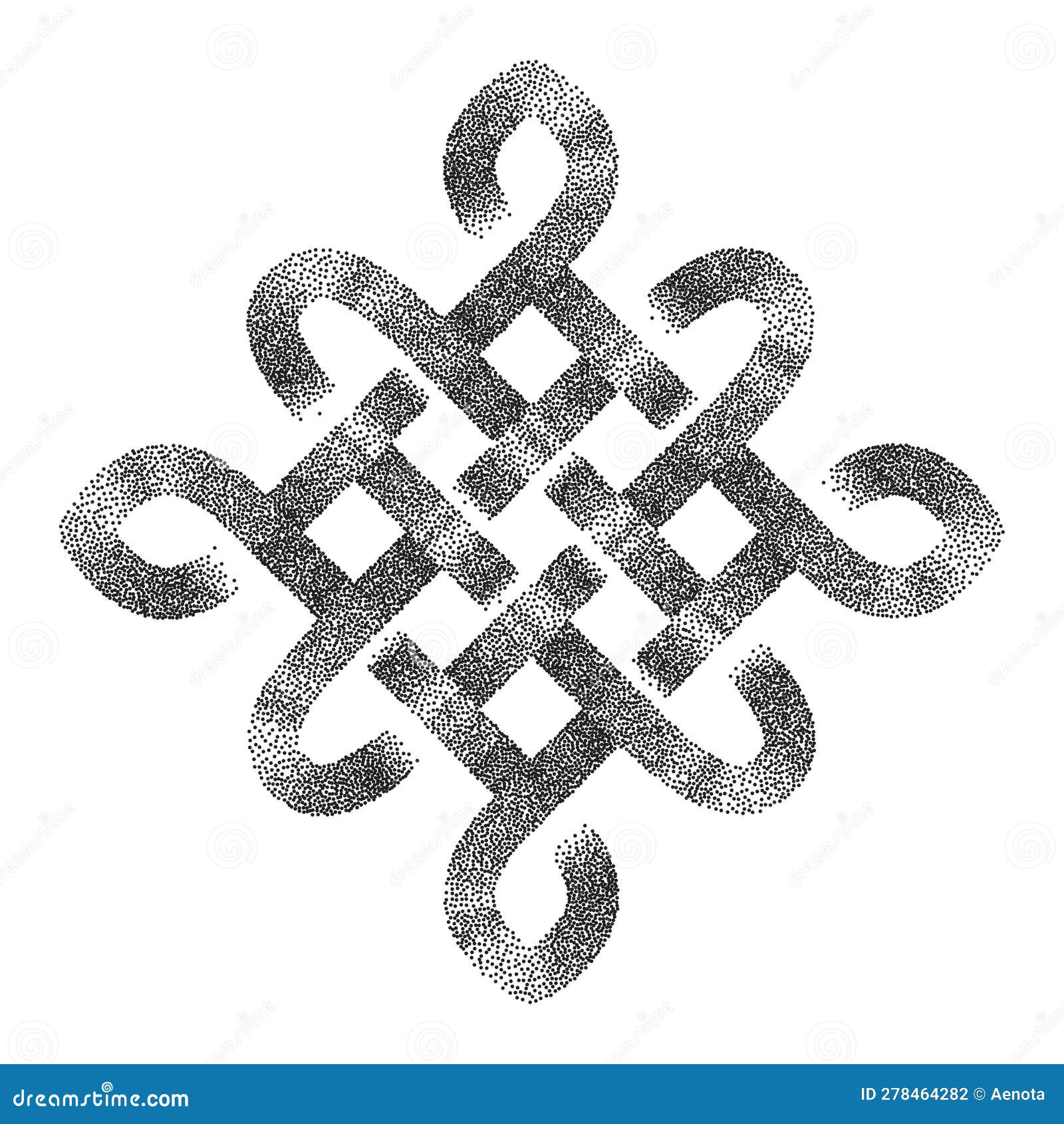 Celtic Halftone Stippled Pattern Vector Ancient Pagan Scandinavian ...