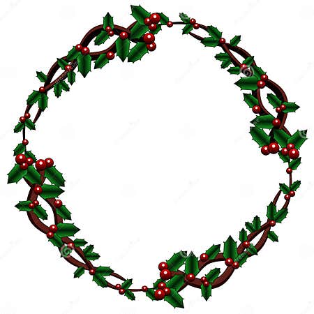 Celtic Holly wreath stock vector. Illustration of decoration - 6241024