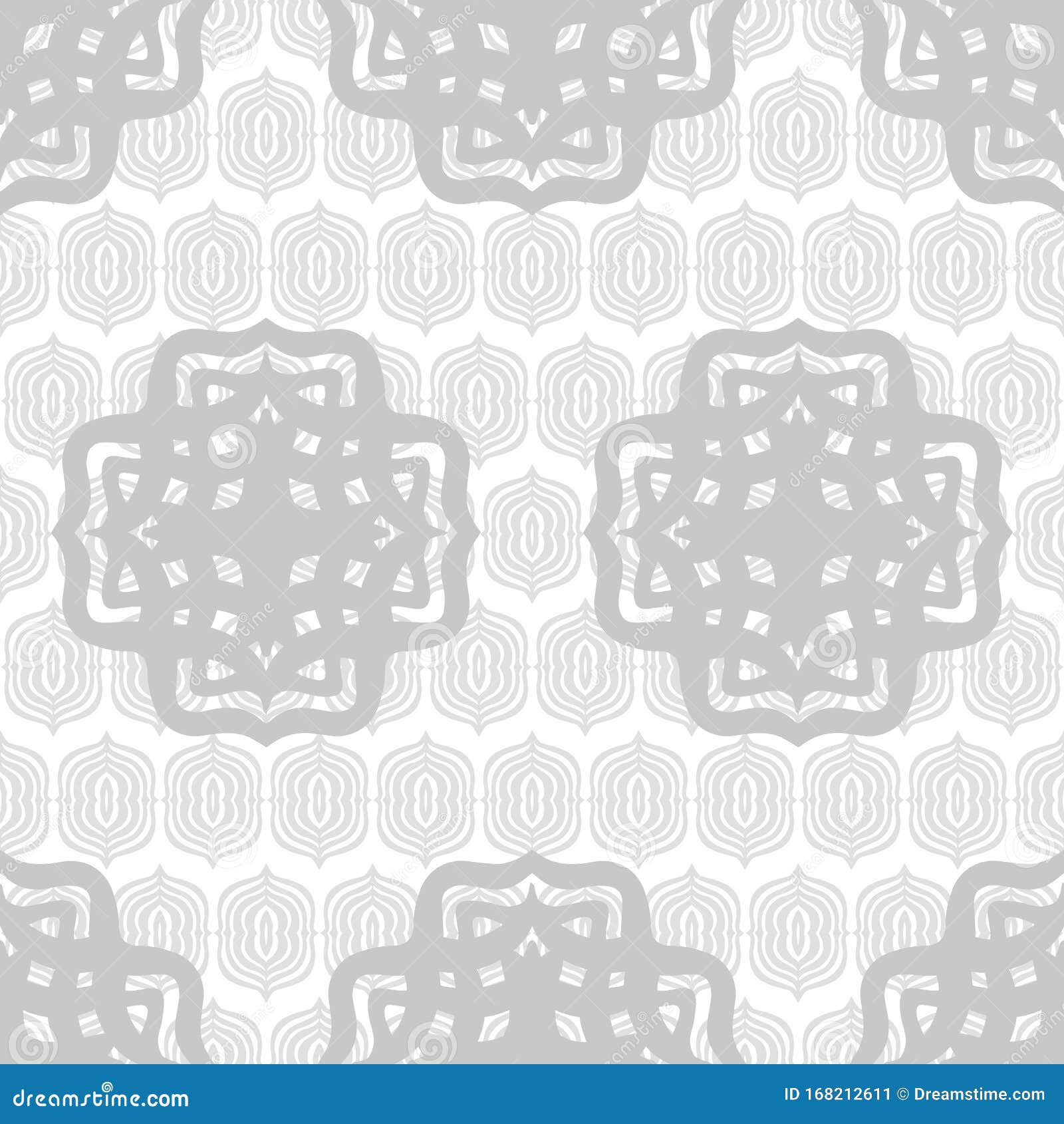 Celtic Inspired Layered Repeat Seamless Vector Pattern in Gray Stock ...