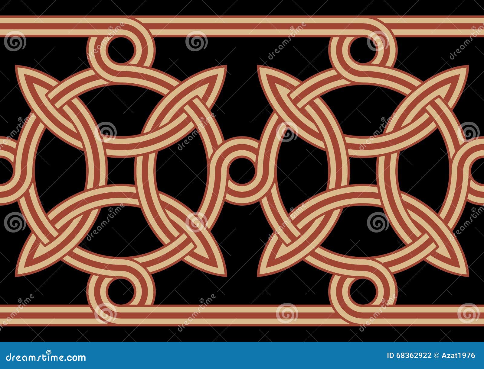 Celtic Interlaced Border stock vector. Illustration of border - 68362922