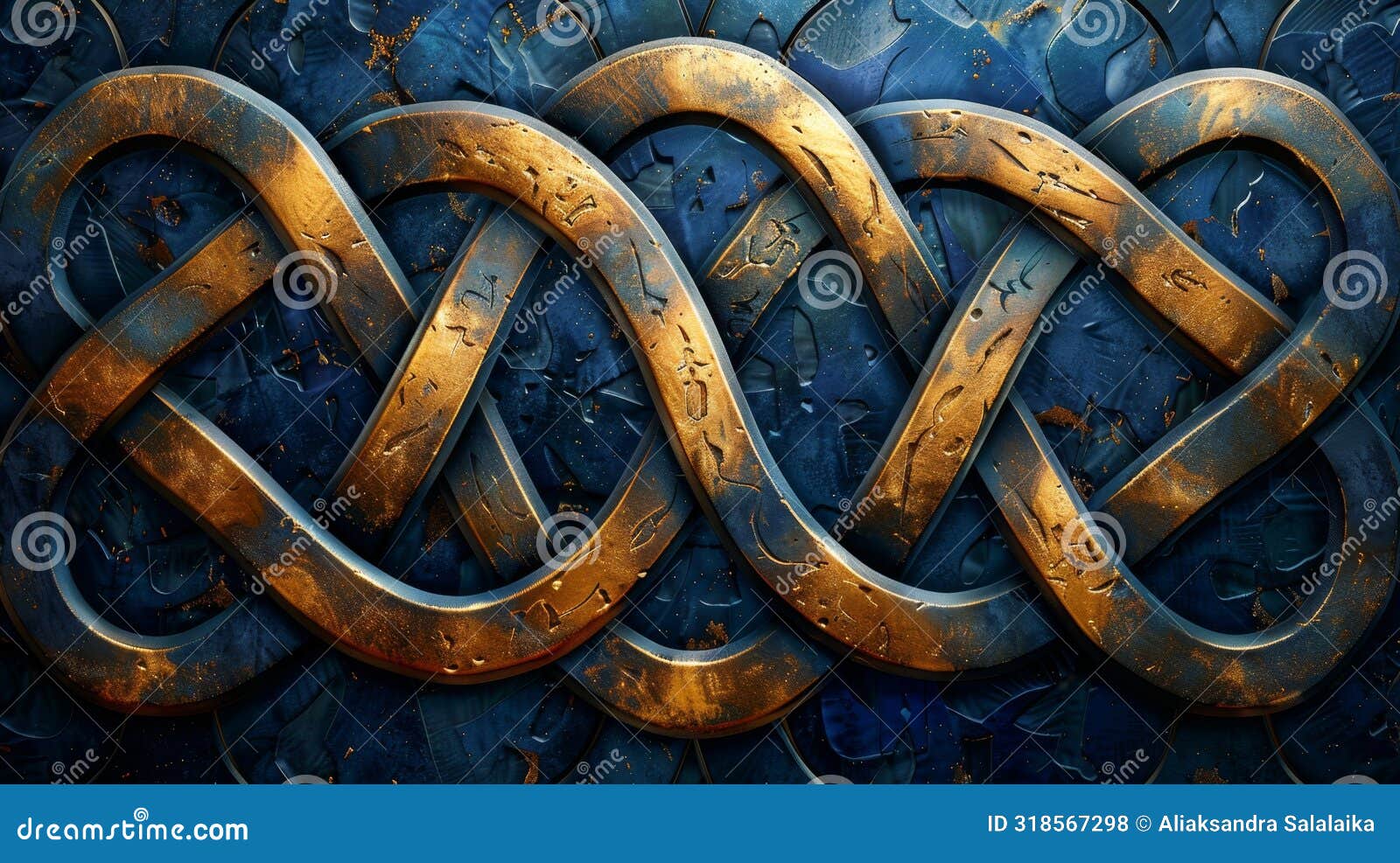Celtic Knot Art, Complex Intertwining Lines on a Celtic Knot Background ...