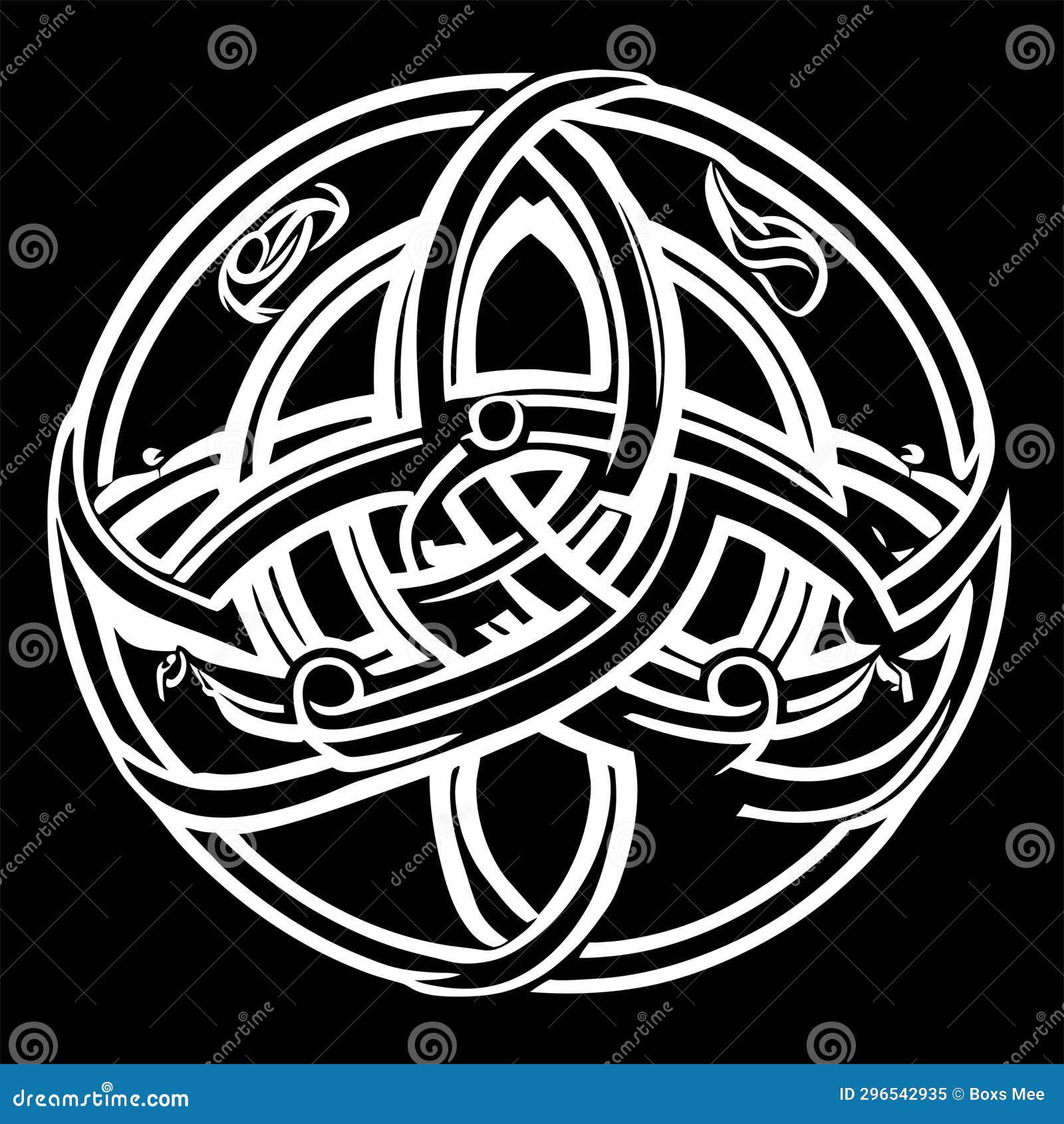 Celtic Knot. Black and White Image. Vector Illustration Stock ...