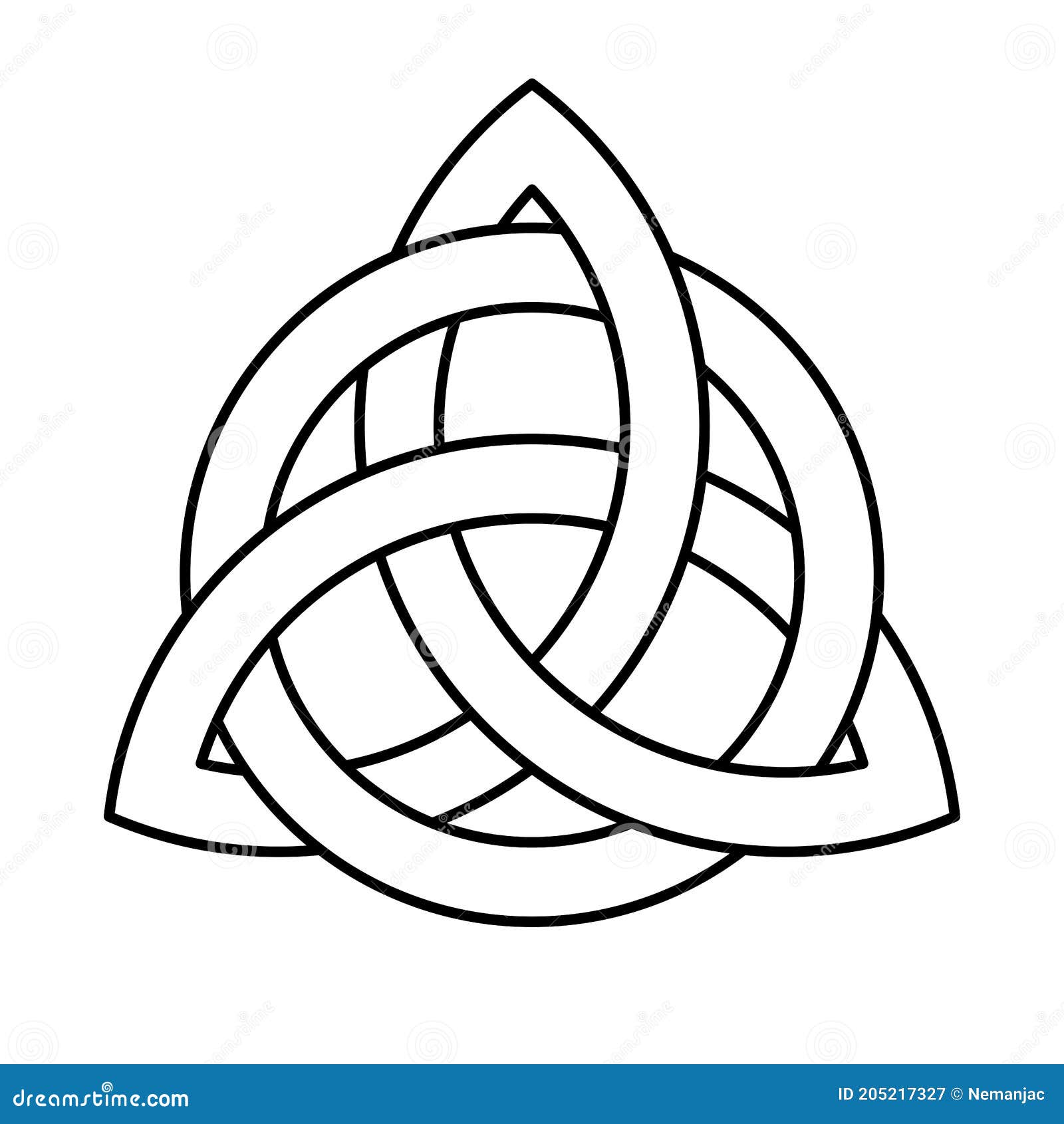 Celtic Knot, Black and White Stock Vector - Illustration of intertwined ...