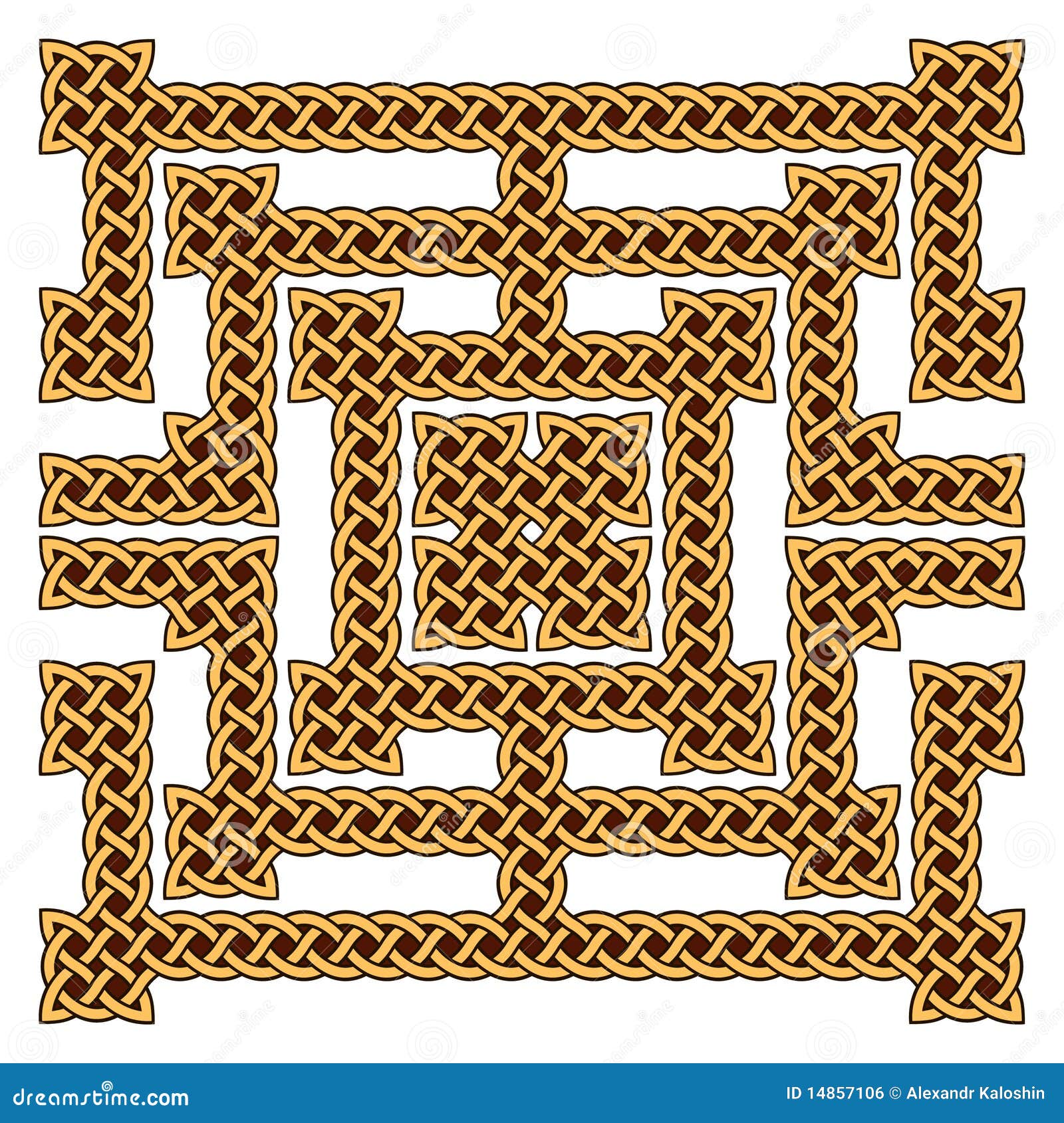 Celtic knot border stock vector. Illustration of background - 14857106