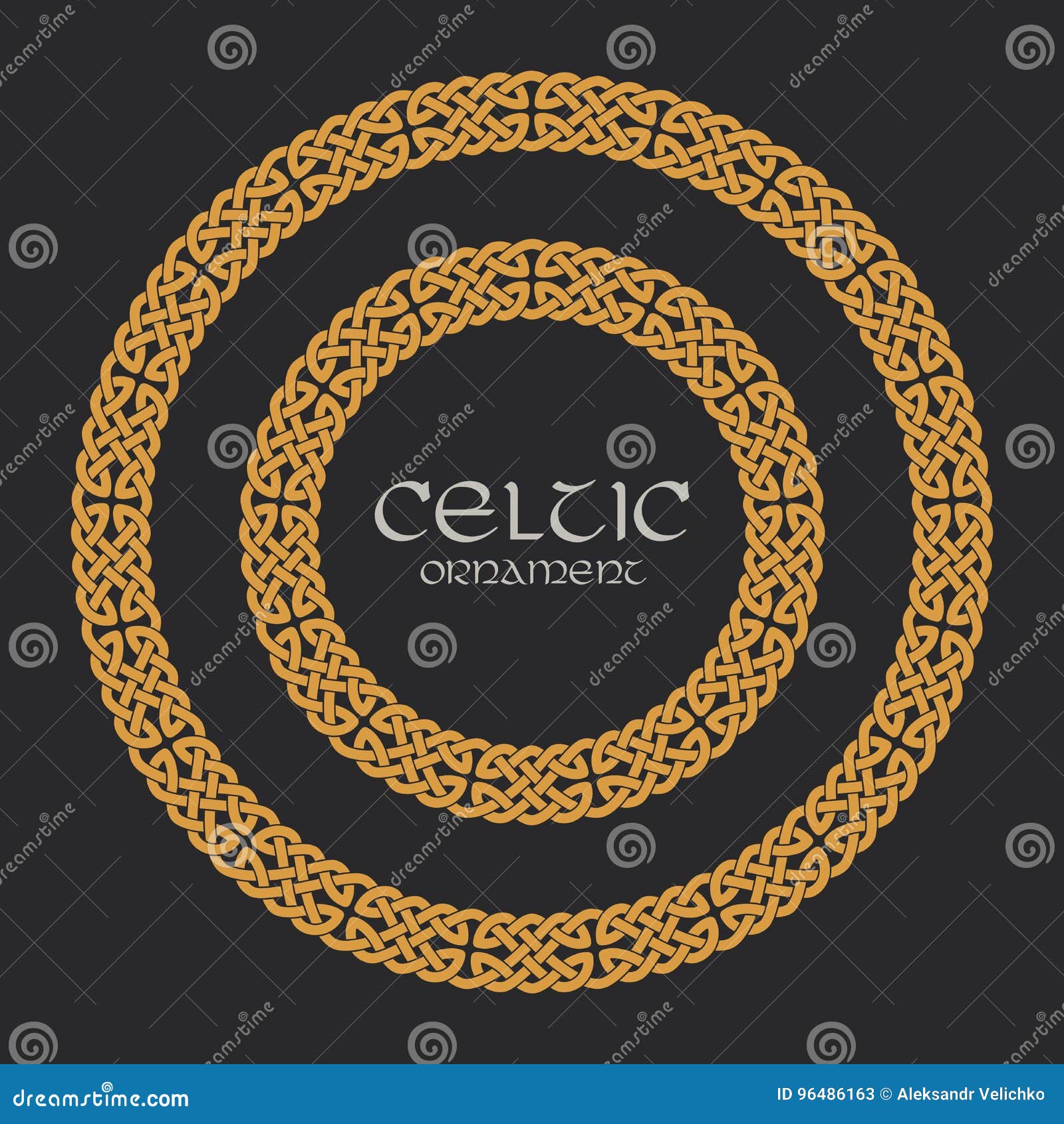 Celtic Knot, Interlocked Circles Logo, Colorful Vector Tattoo Ornament ...