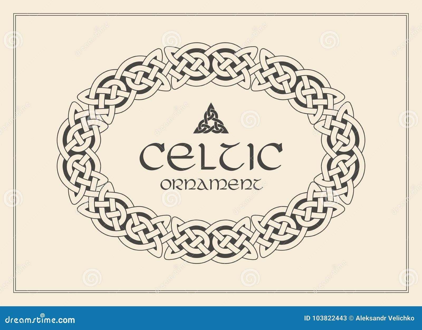Celtic Border With Flowers Of The Thistle Cartoon Vector ...