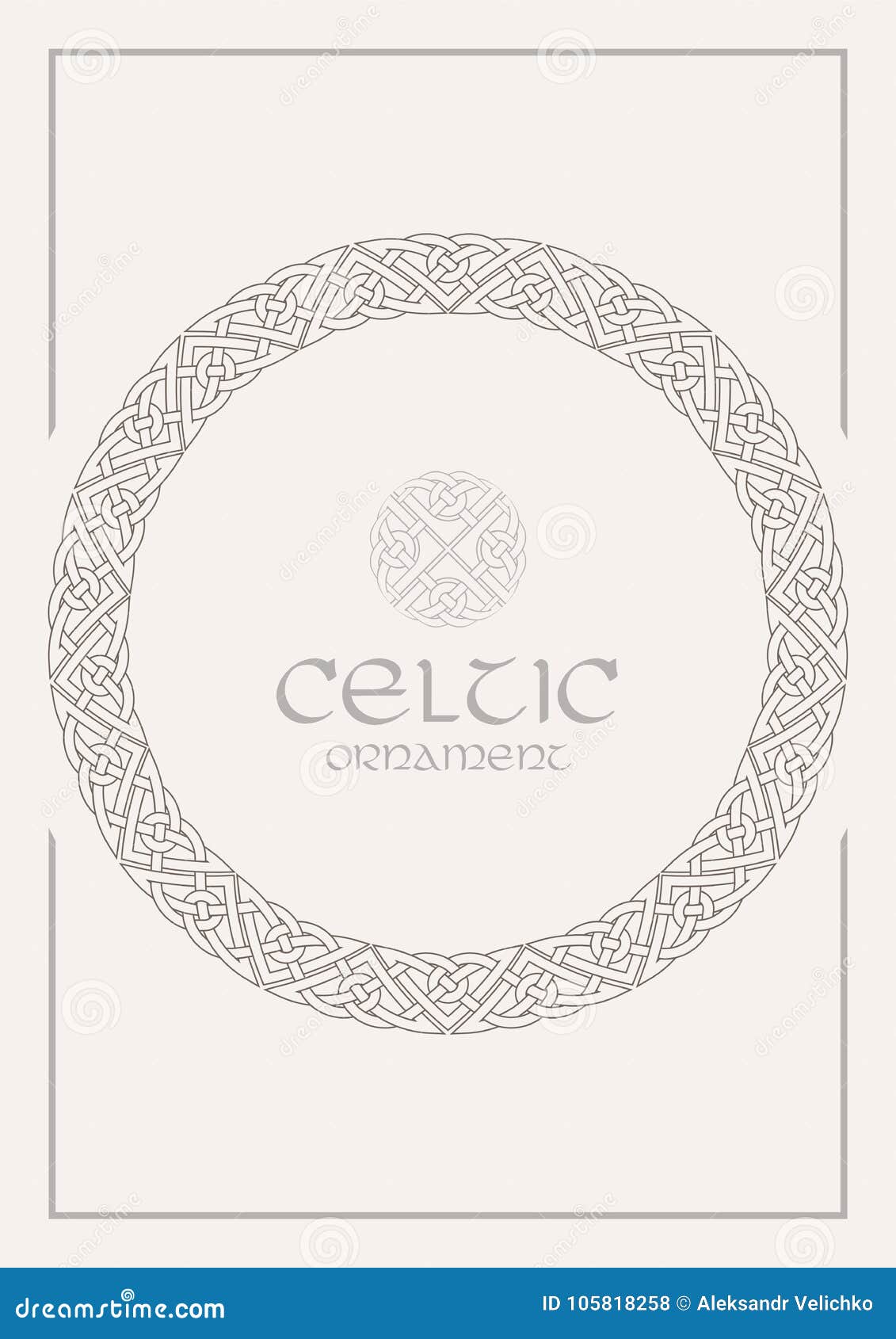 Celtic Border With Flowers Of The Thistle Cartoon Vector ...