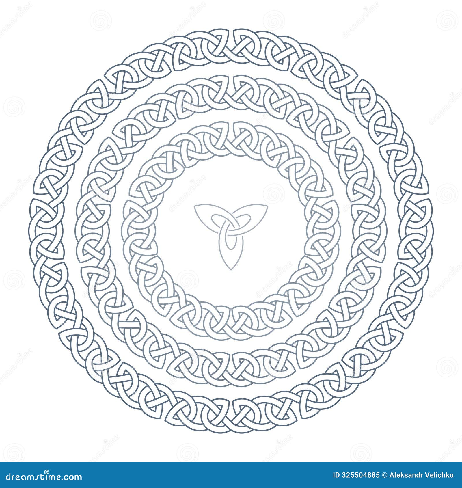 Celtic Knot Braided Frame Border Ornaments Set. Circle Size Stock ...