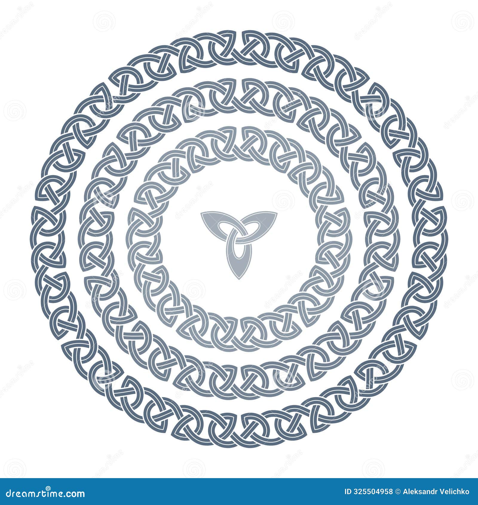 Celtic Knot Braided Frame Border Ornaments Set. Circle Size Stock ...