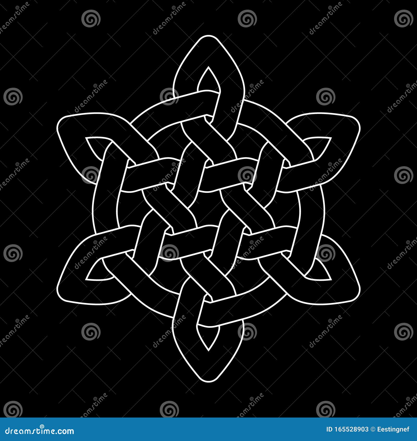Celtic Knot. Circle Ornament. Vector Outline Illustration Stock Vector ...