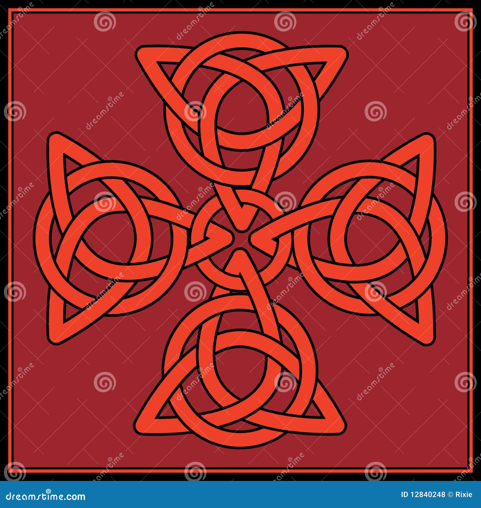 Celtic knot Cross stock vector. Illustration of decoration - 12840248