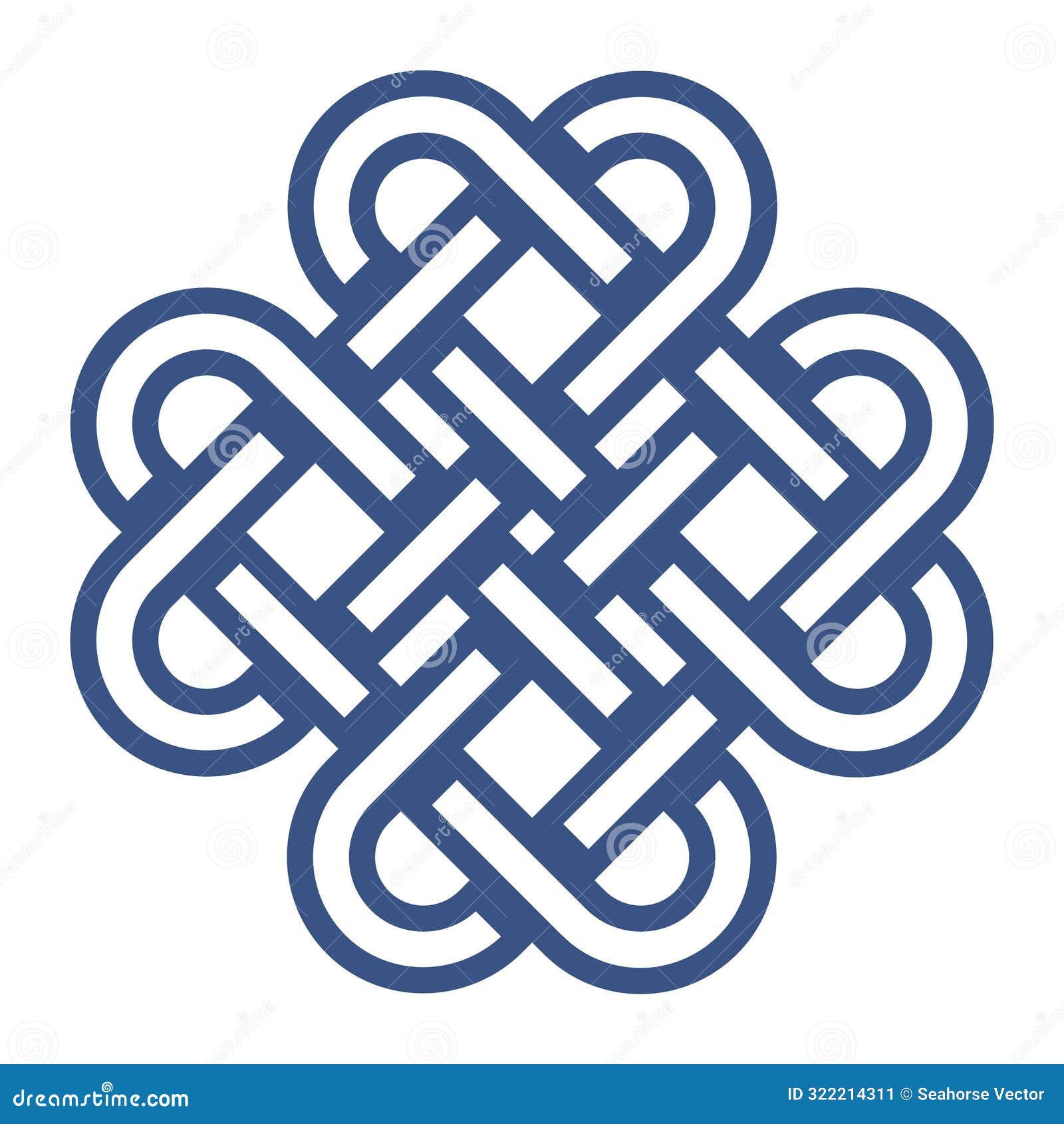 Celtic Loop Border Knotwork, Seamless Tile And Pattern Of Knots Vector ...