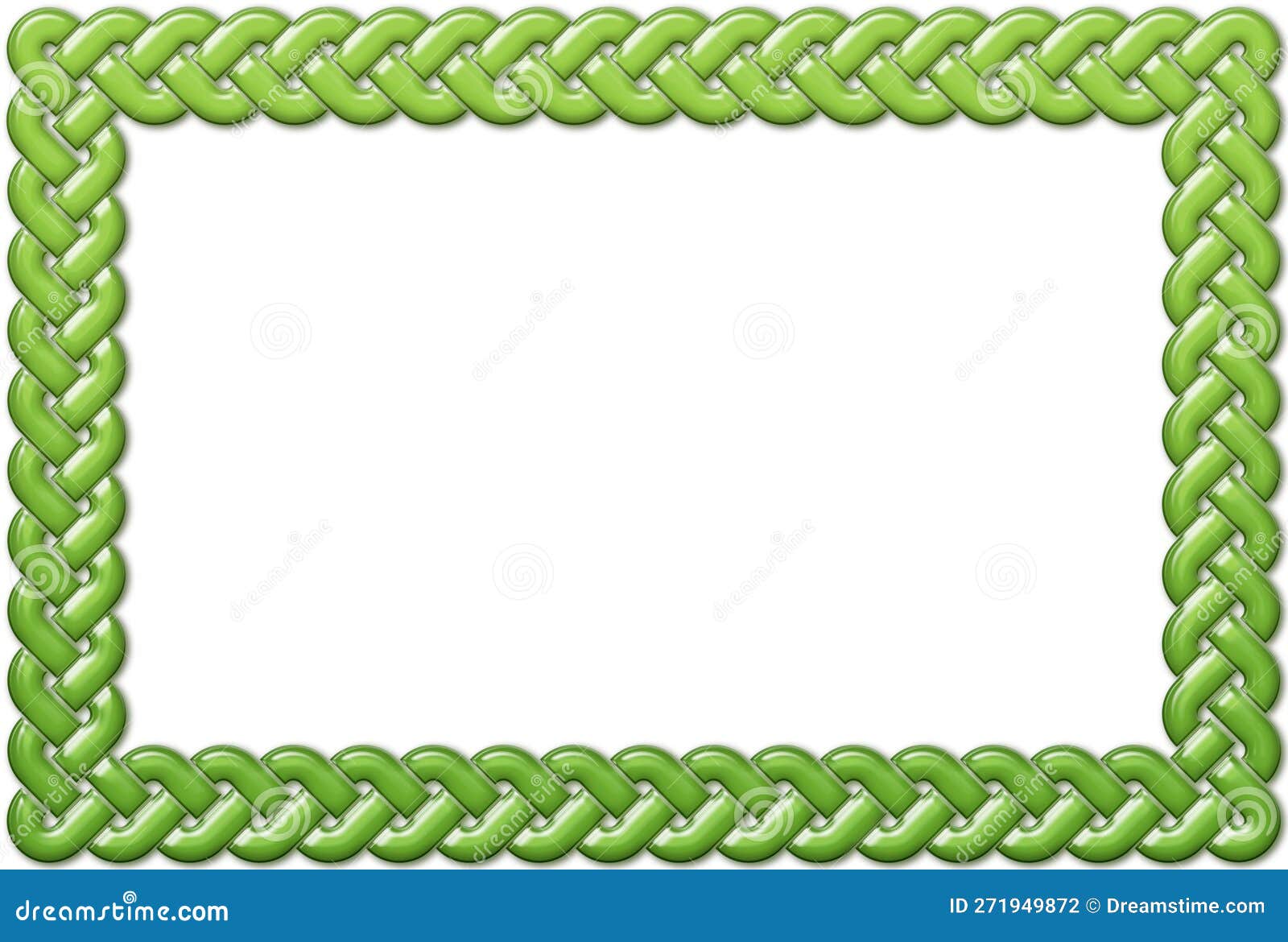 Celtic knot frame, green stock illustration. Illustration of patrick ...
