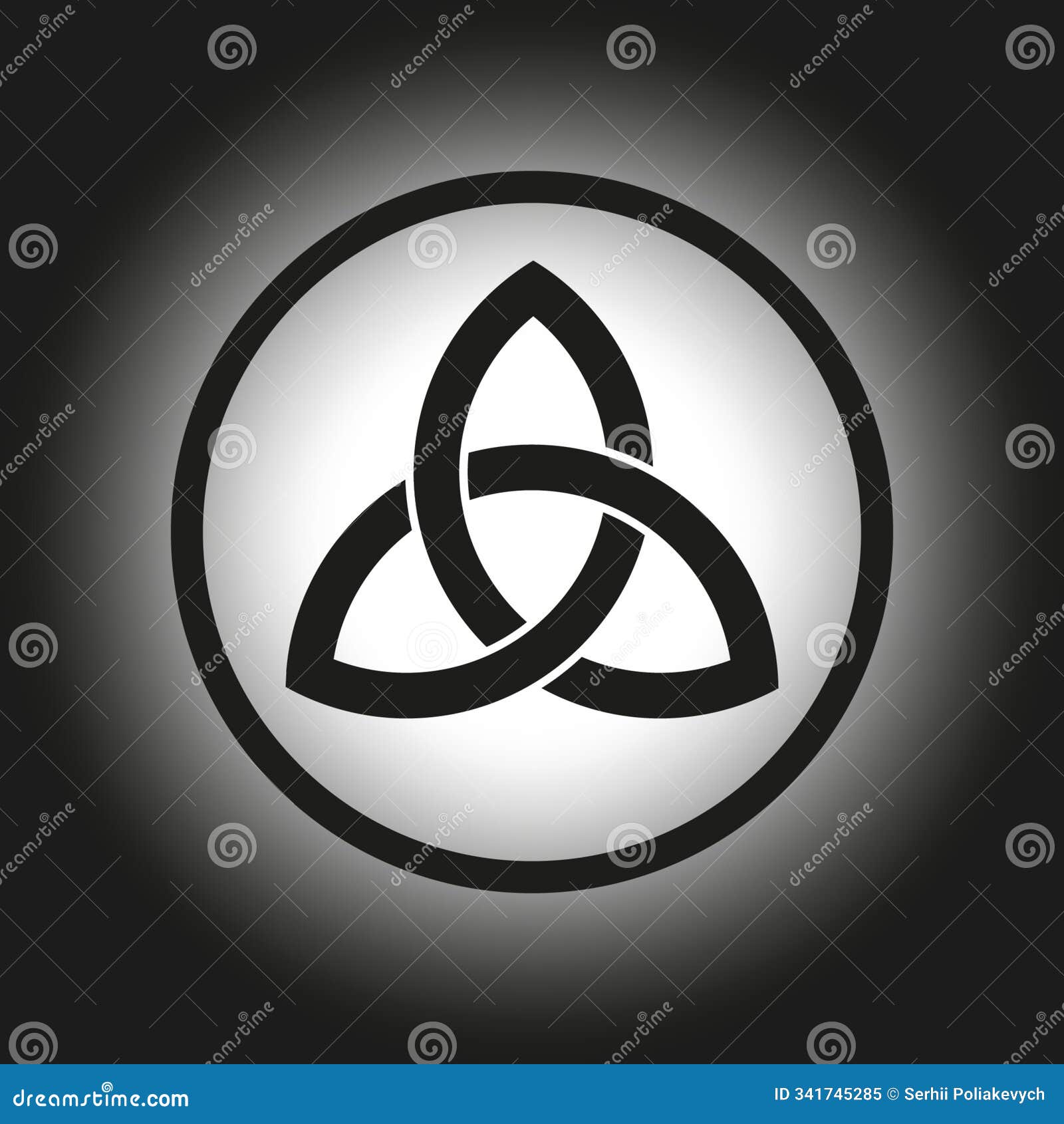 Celtic Knot Icon. Interlaced Loop Symbol. Black Geometric Shape. Vector ...