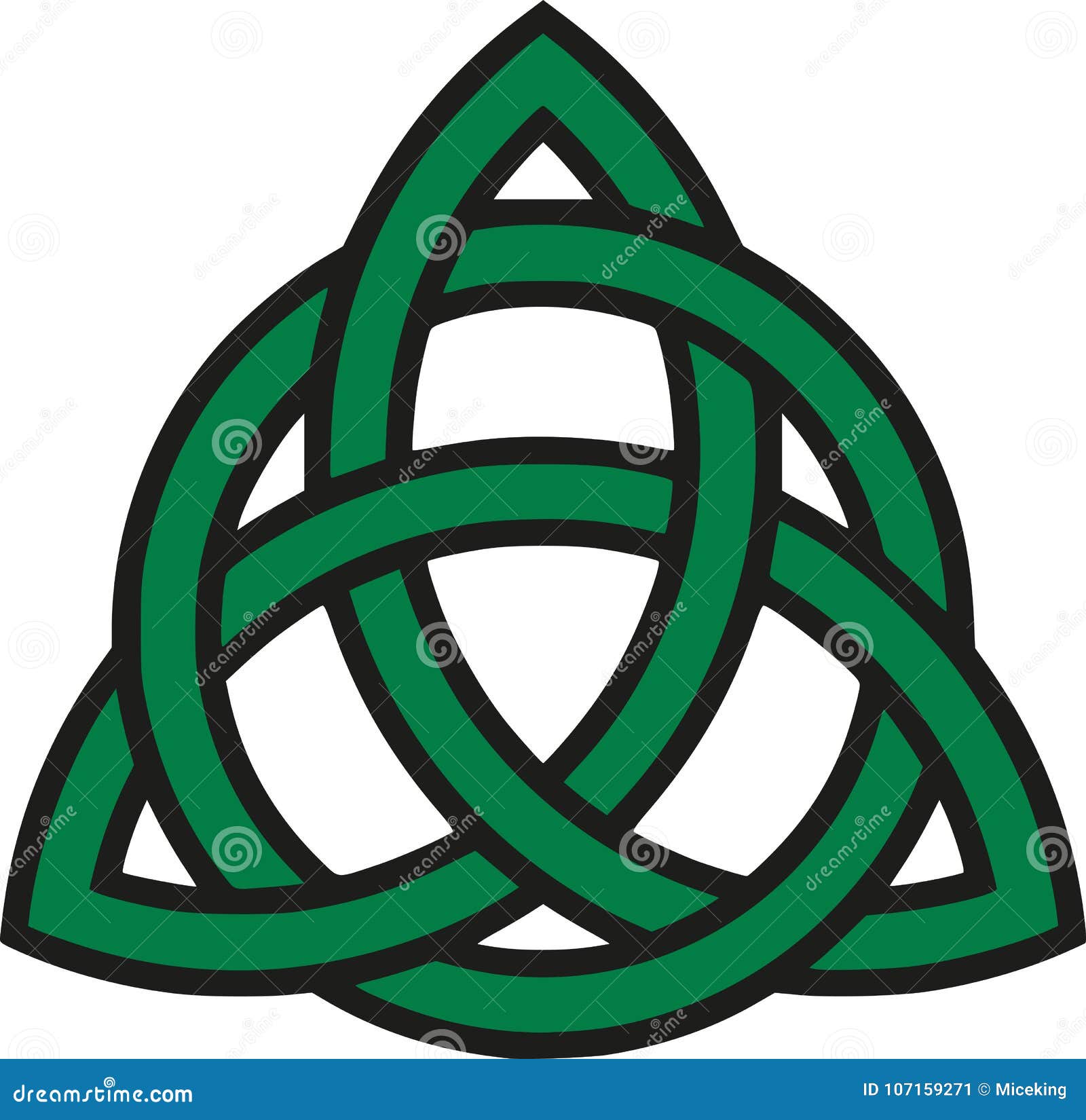 Celtic knot with outline stock vector. Illustration of shamrock - 107159271