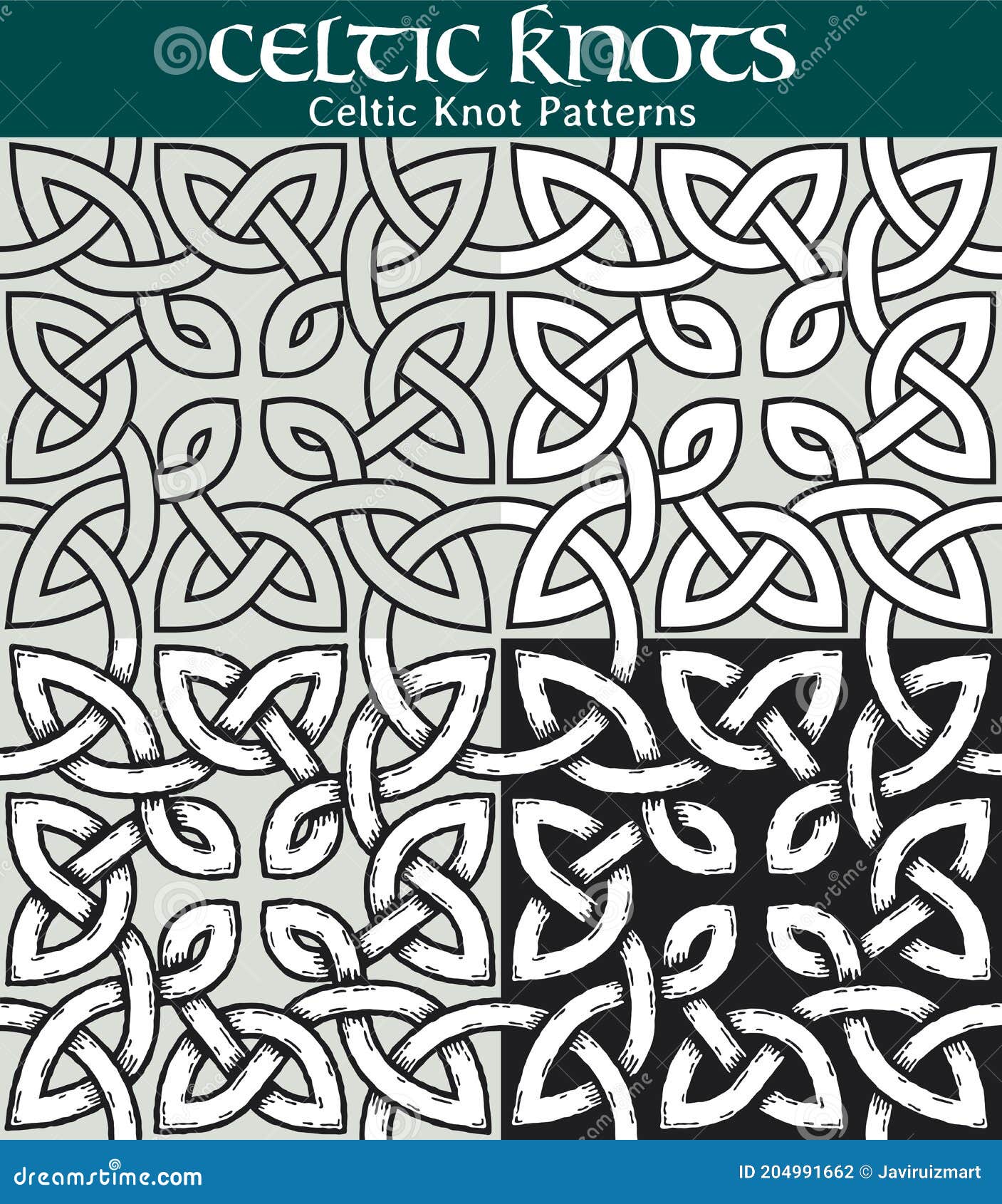 Celtic Knot Pattern stock vector. Illustration of spiritual - 204991662