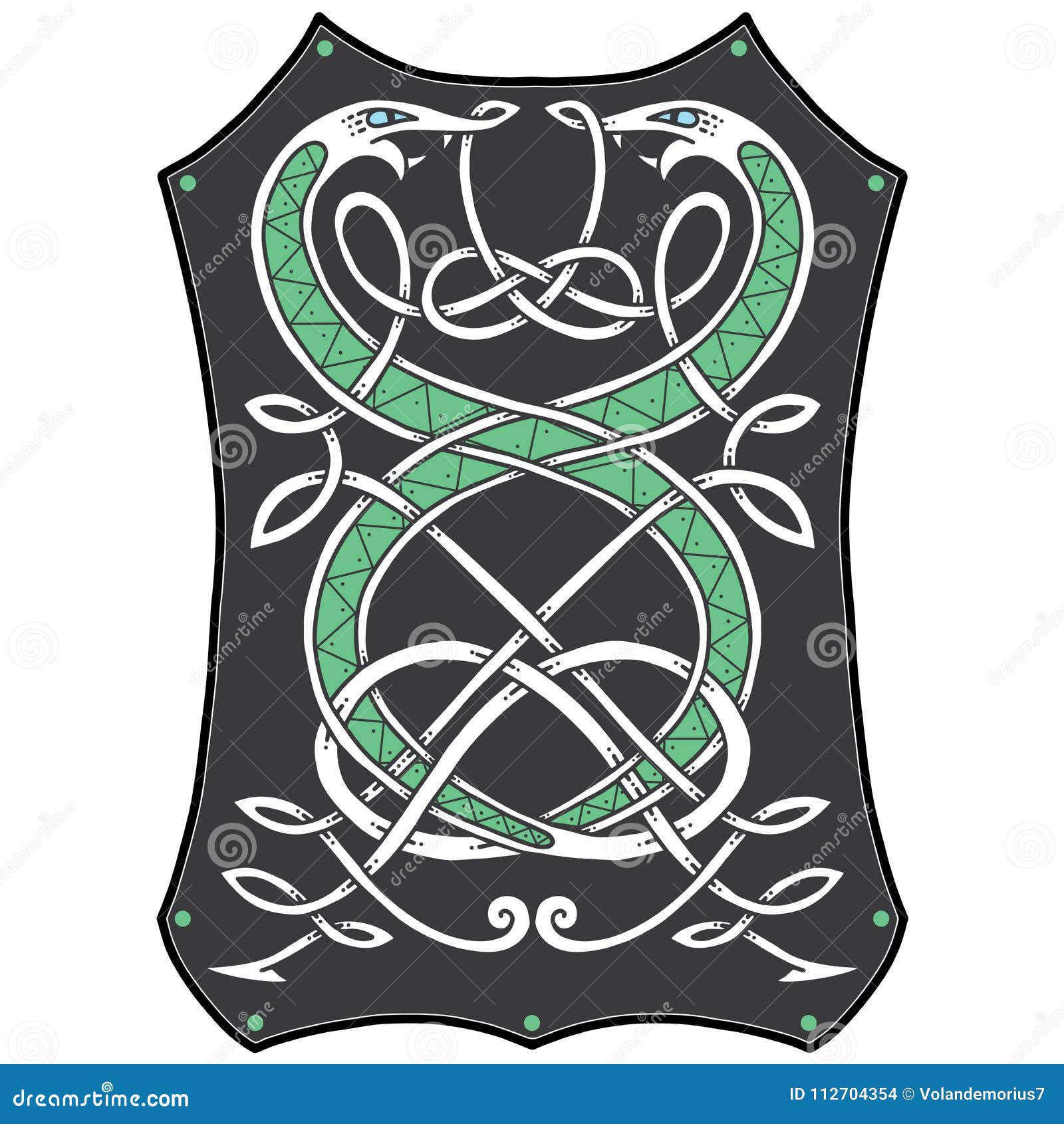 Celtic Knot Patterns with Snakes. Stock Vector - Illustration of knot ...