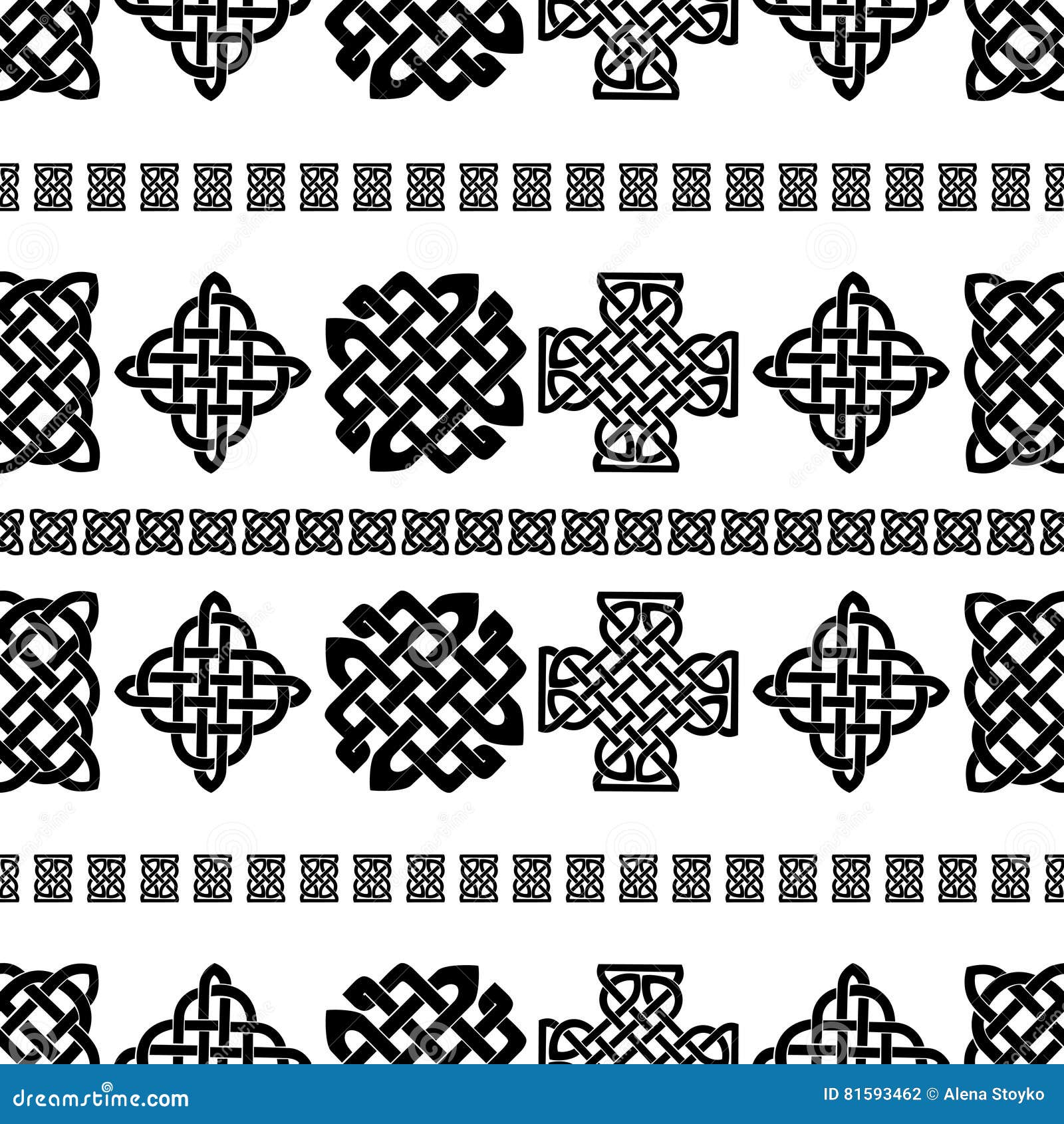 Celtic Knot Seamless Pattern Stock Vector - Illustration of celtic ...