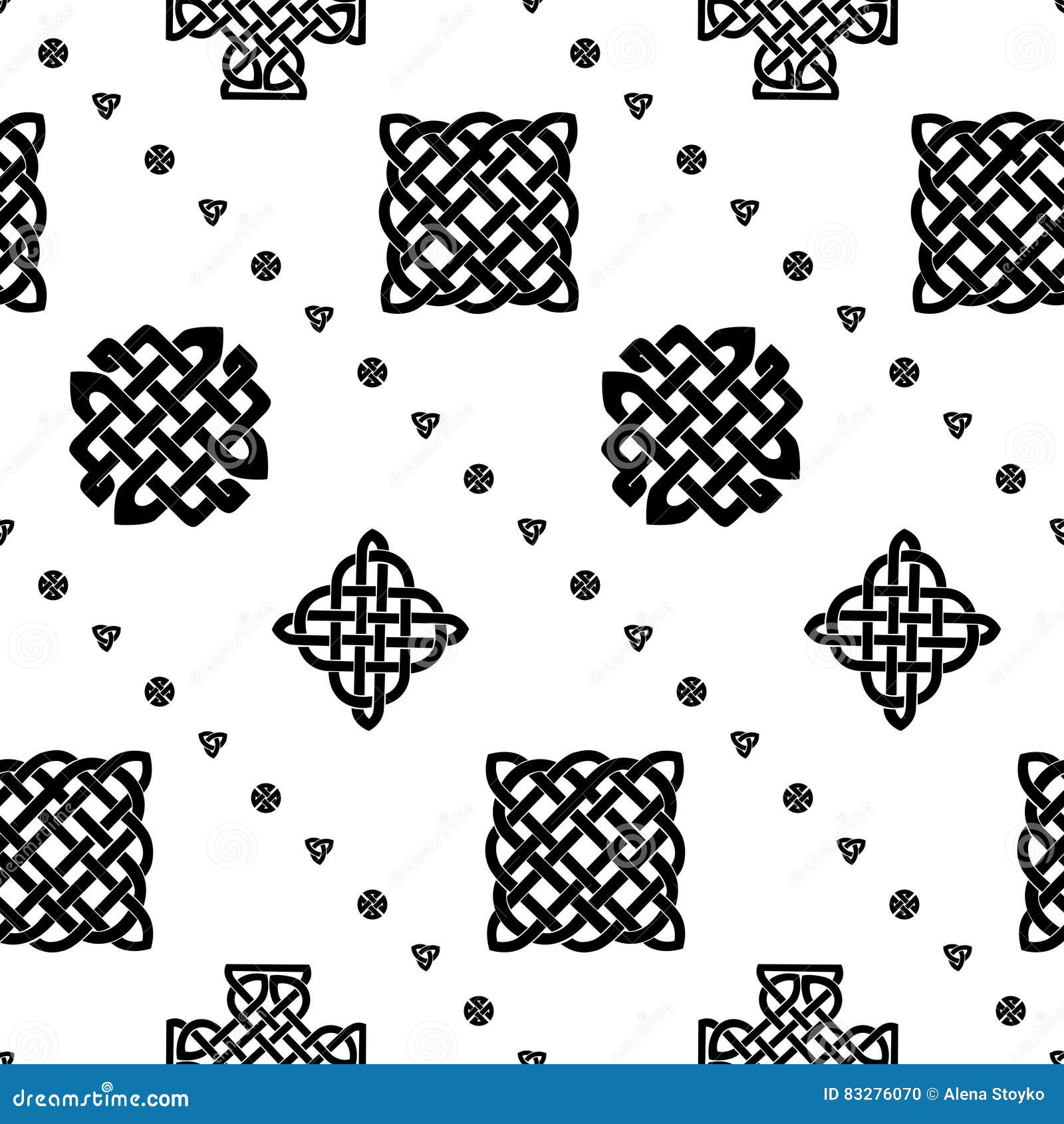 Celtic Knot Seamless Pattern Stock Vector - Illustration of decor, deco ...