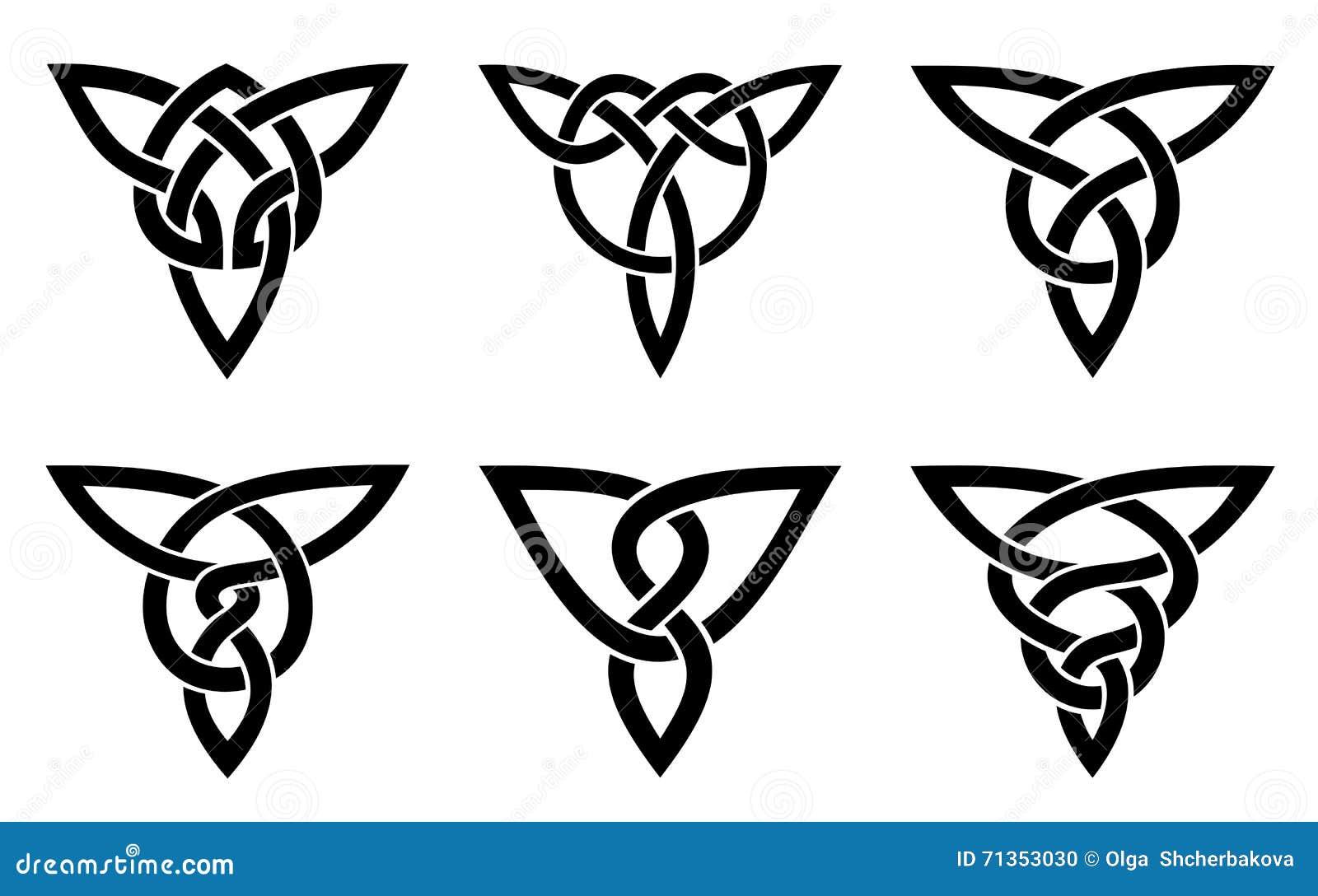 Celtic knot set stock vector. Illustration of decoration - 71353030
