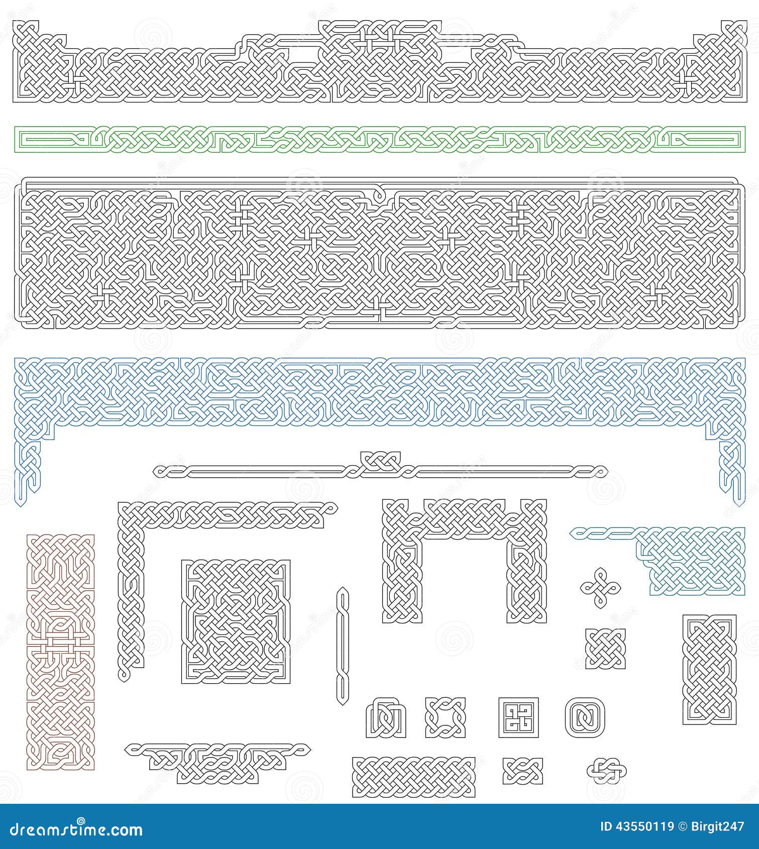 Celtic Knot Spacers and Headers Stock Vector - Illustration of ...