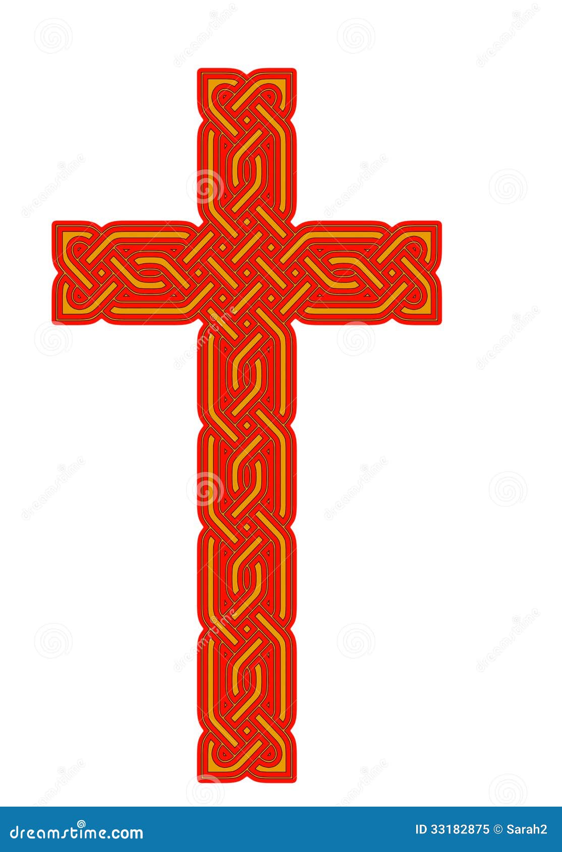 Celtic Knot Style Cross, Isolated Stock Illustration - Illustration of ...