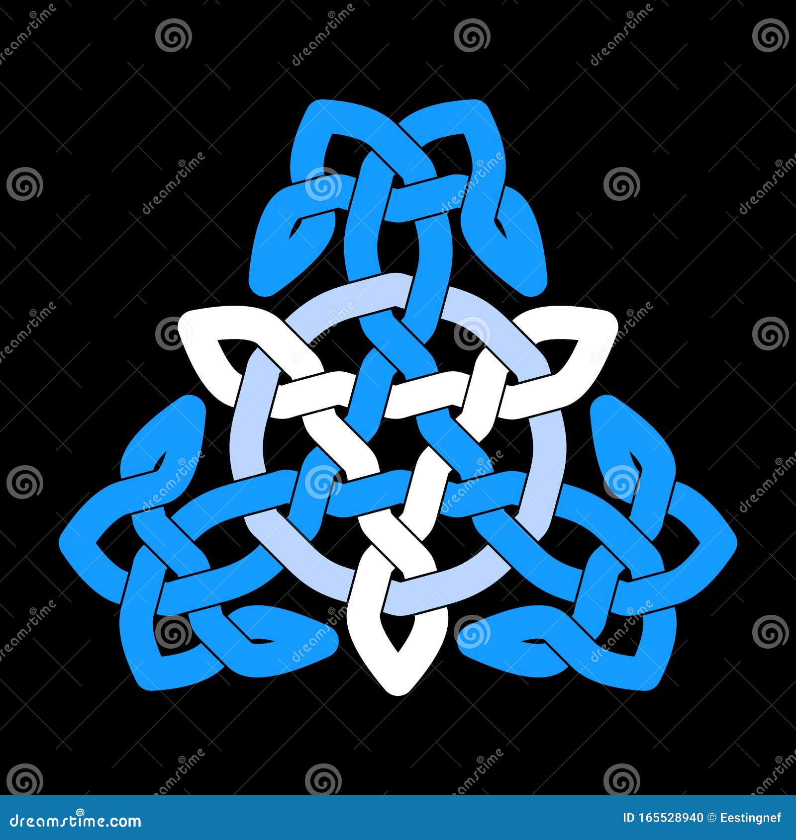 Celtic Knot. Triangular Ornament Stock Vector - Illustration of graphic ...